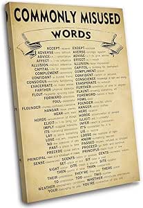 Amazon.com: English Grammar Posters Commonly Misused Words Educational ...