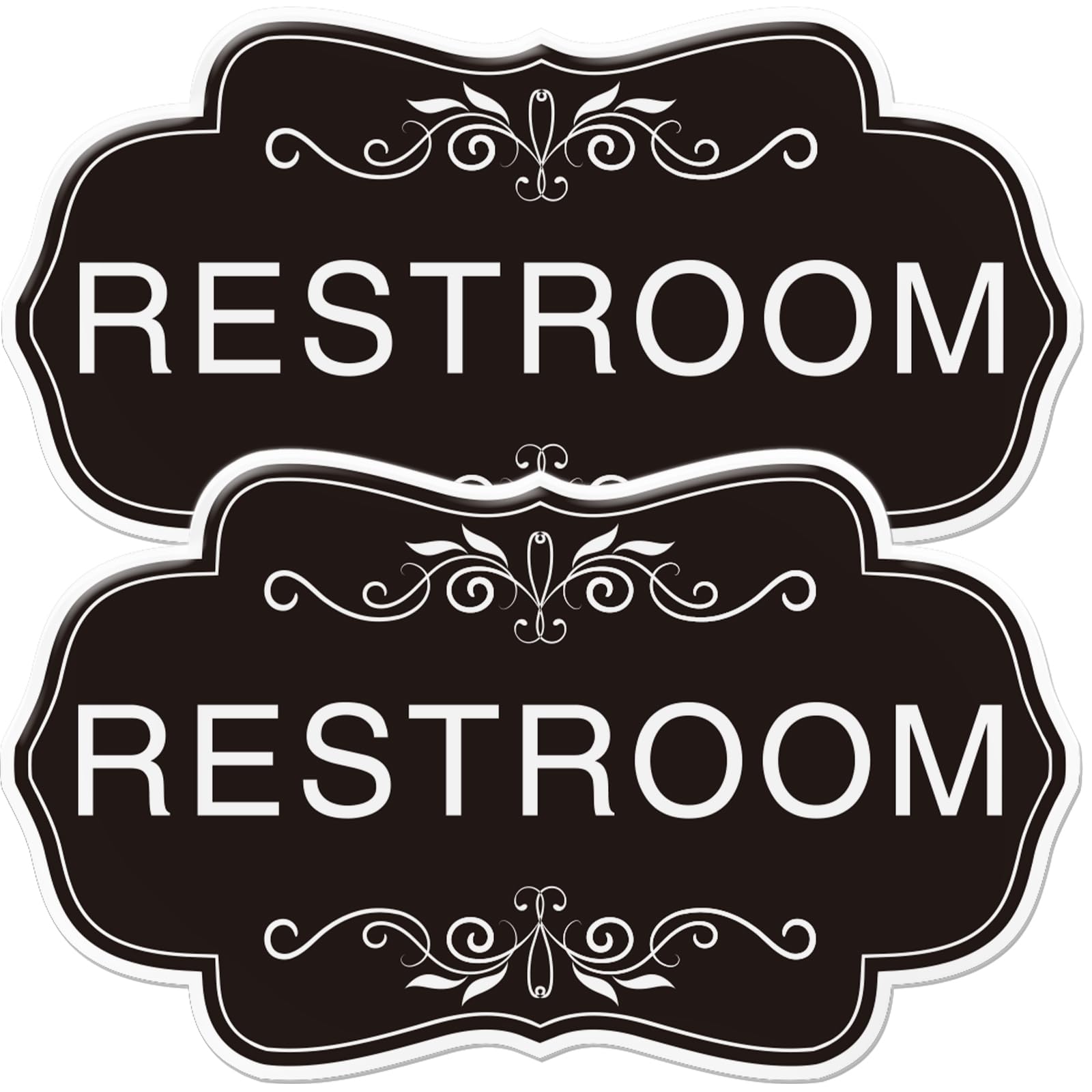 Amazon.com : RAMIEYOO Designer Restroom Sign for Door Décor Unisex ...