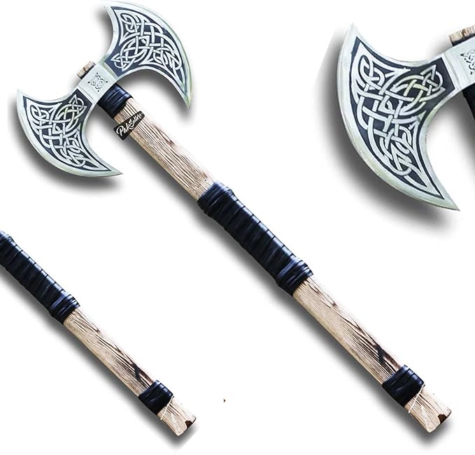 Amazon.com : Viking Battle Axe Real Weapons Style Odin's, Ragnar ...