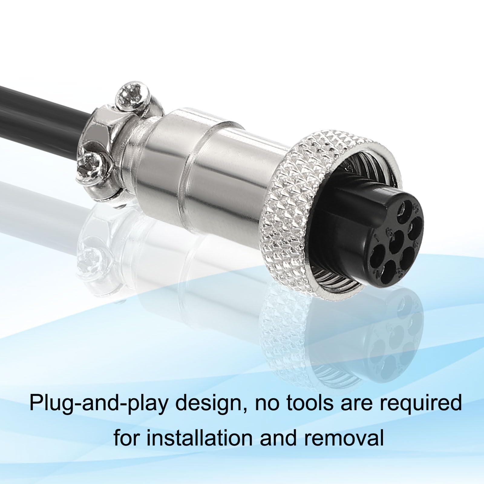 PATIKIL GX12 6 Pin Aviation Sensor Cable 2M / 6.6 Ft, 2 Pcs Aviation ...