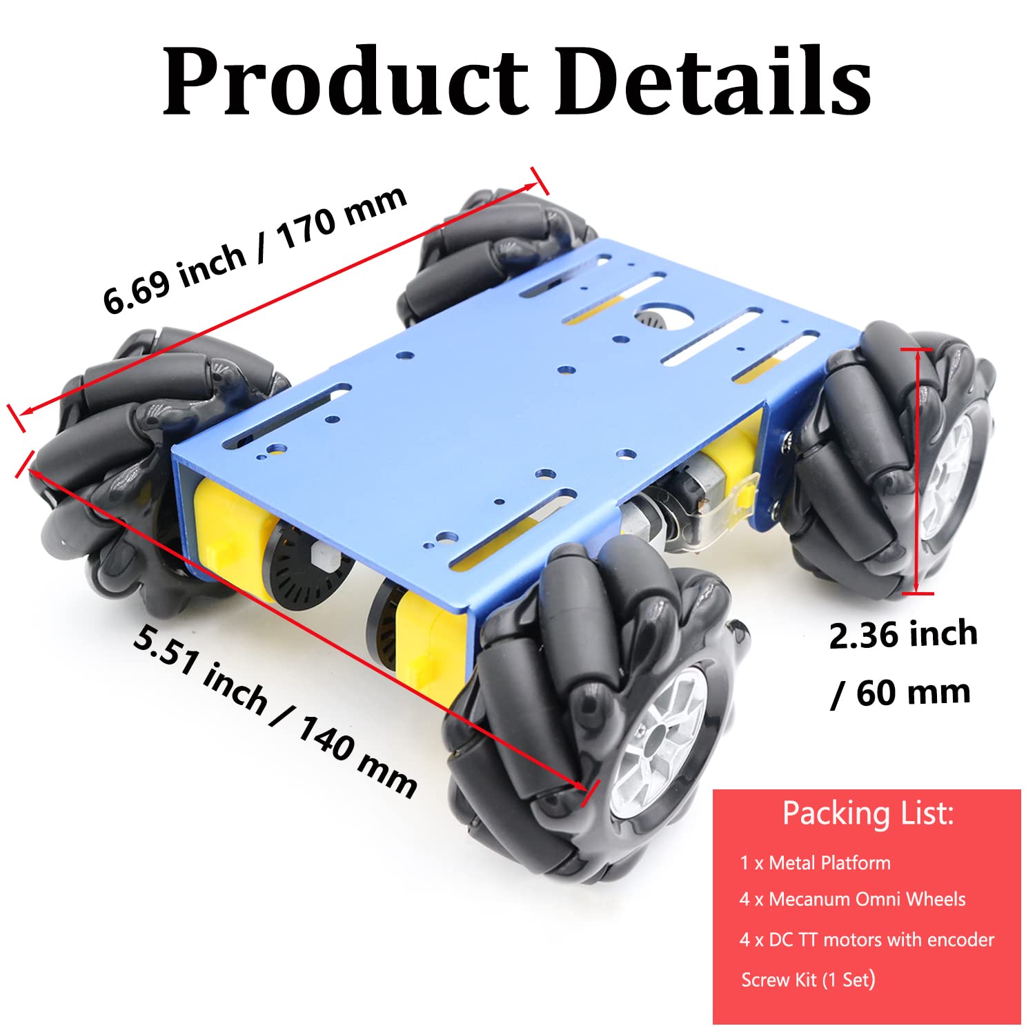 Snapklik.com : 4WD Metal Smart Car Chassis, MC100 Remote Control ...