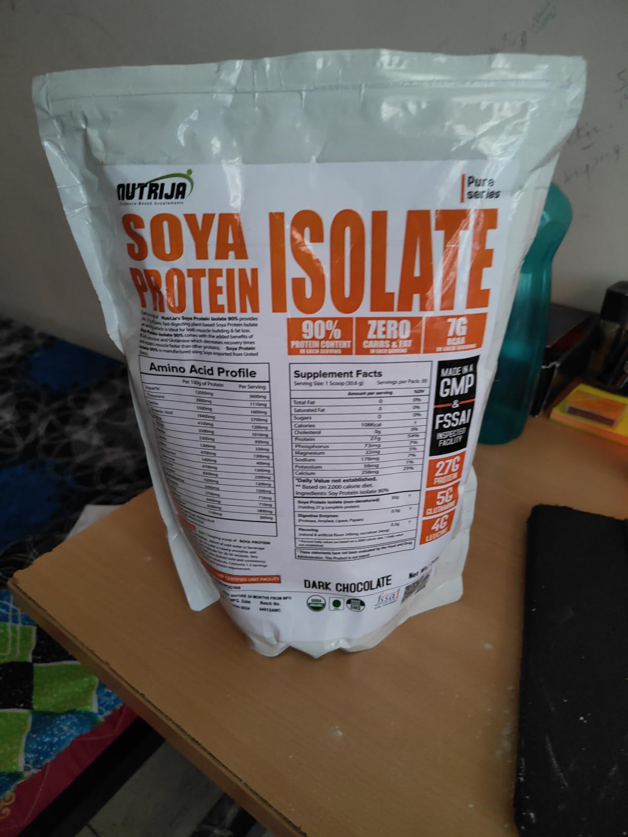 NutriJa Soya Protein Isolate 90% with Added Digestive Enzymes for ...