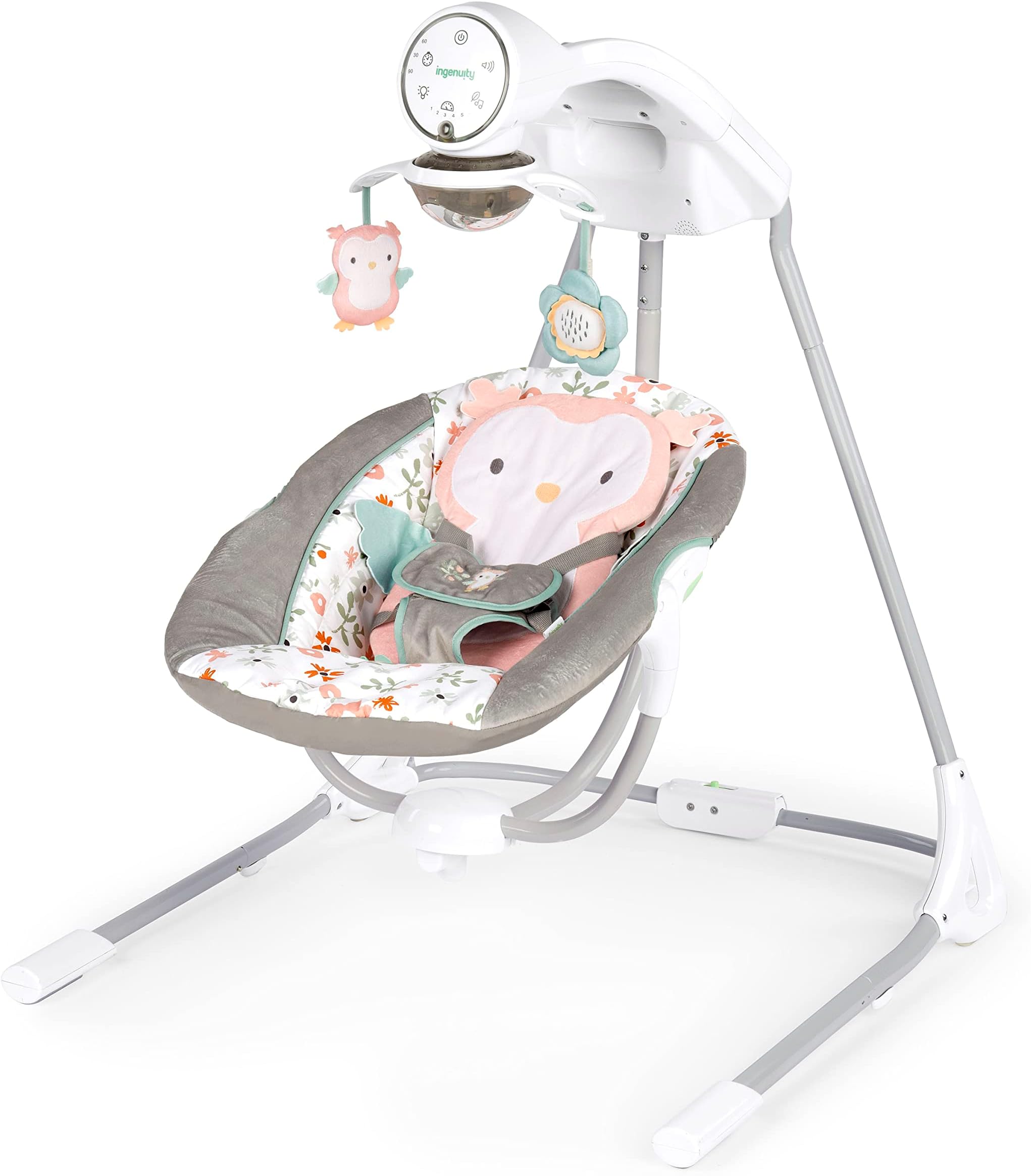 Amazon.com : Ingenuity InLighten 5-Speed Baby Swing - Swivel Infant ...