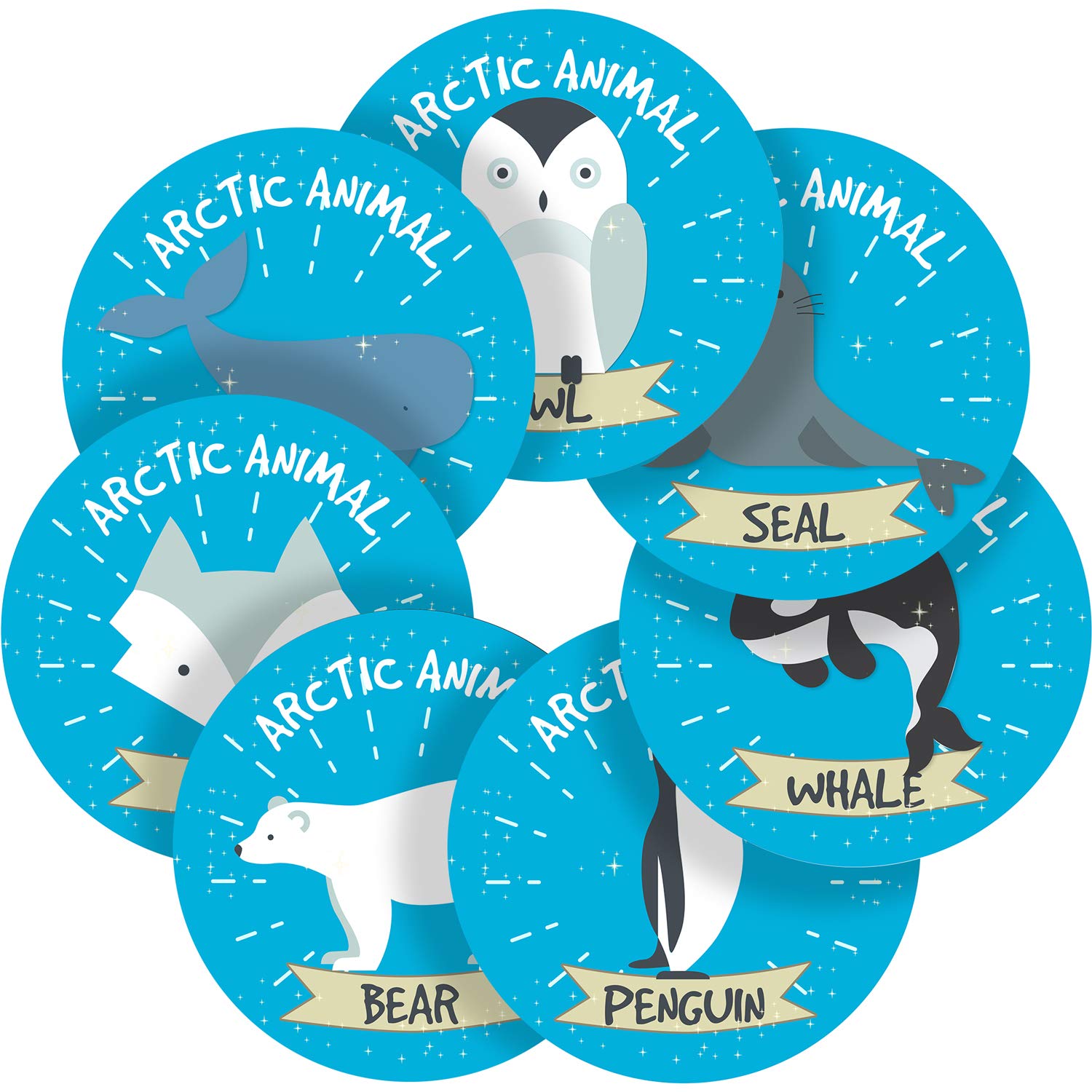 Buy Sweet Arctic Animals Reward Sticker Labels Children Parent Teacher ...