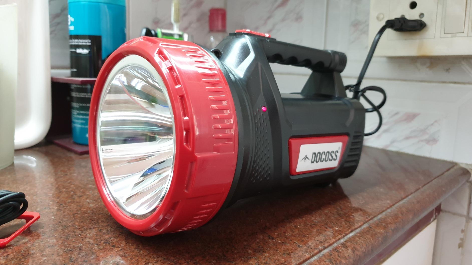 DOCOSS- ABS 25 W Ultra Bright Water Resistant Rechargeable Led Torch ...
