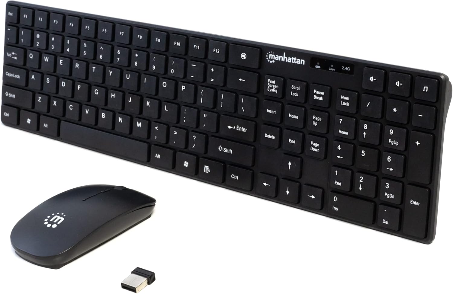 Amazon.com: Manhattan Wireless Keyboard and Mouse Combo – Compact Size ...