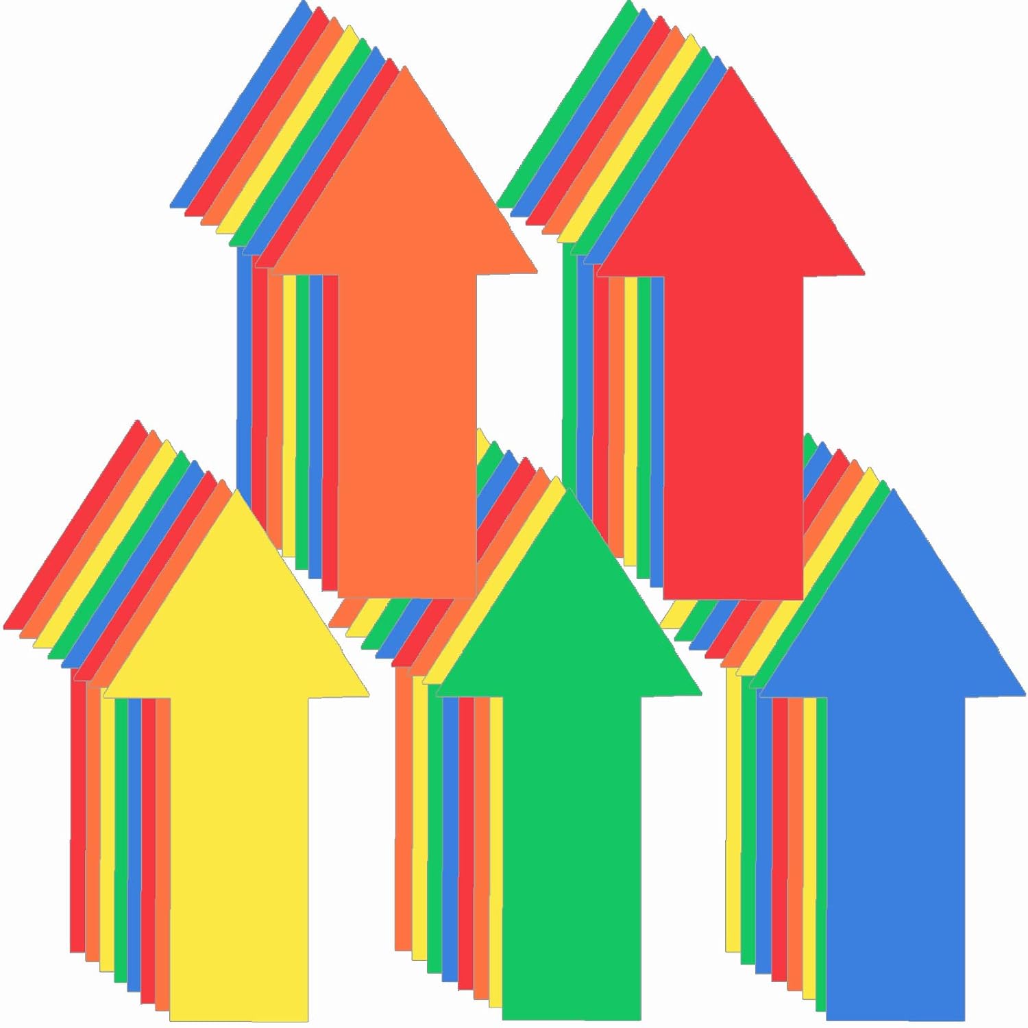 40 Pieces 8 Inch Arrow Sticker, Directional Arrow Sign Removable ...