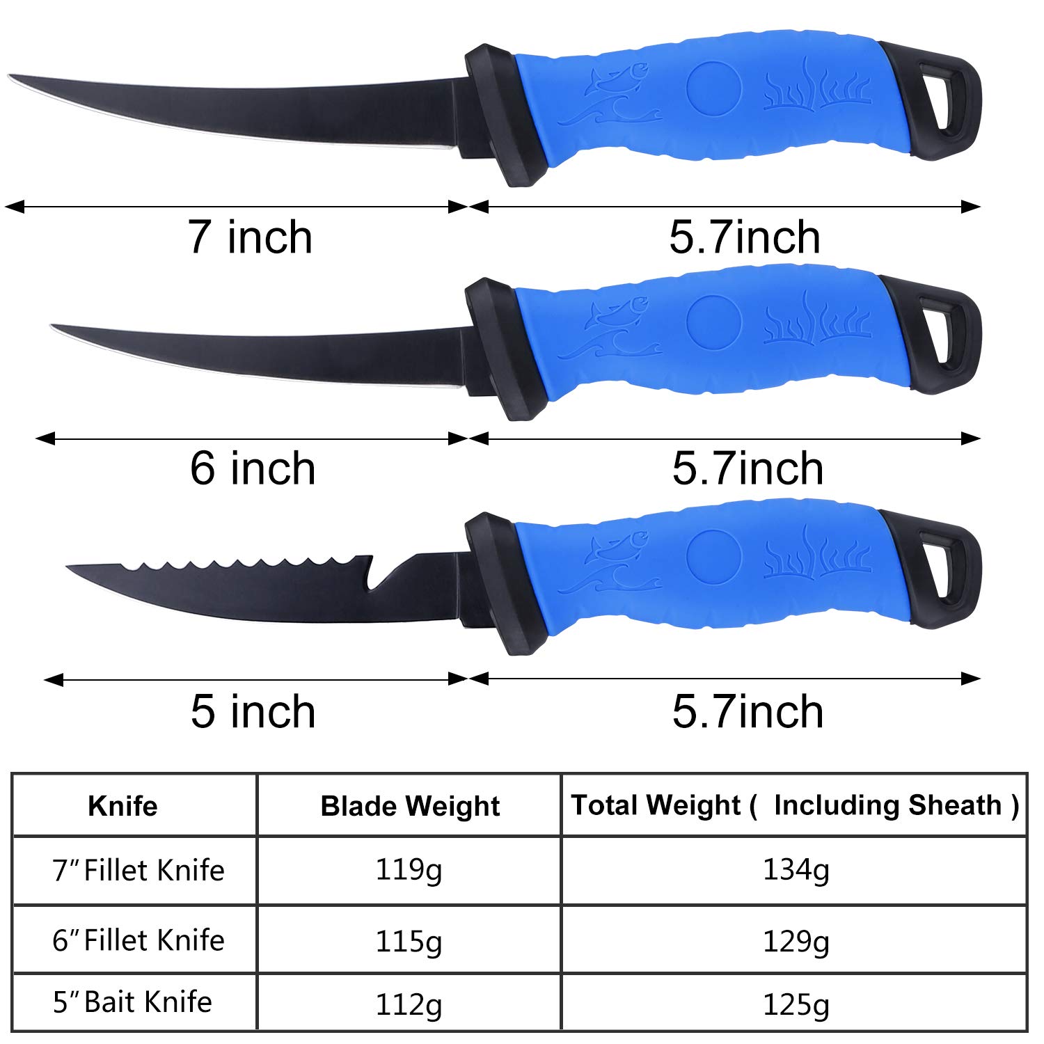 Snapklik.com : TOPFORT Outdoors Fillet Knife,Bait Knife,Sharp Stainless ...