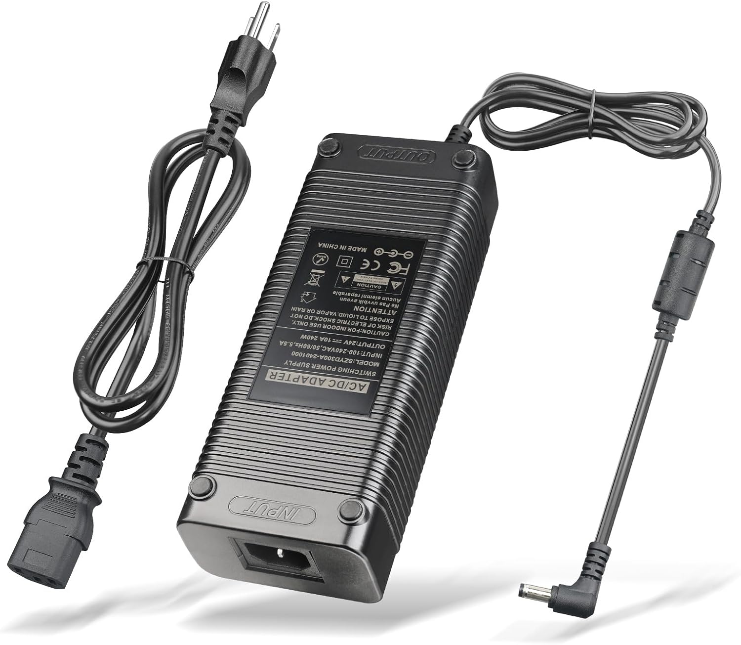 Amazon.com: 24V 10A Power Supply Adapter, COOLM AC 100-240V to ...