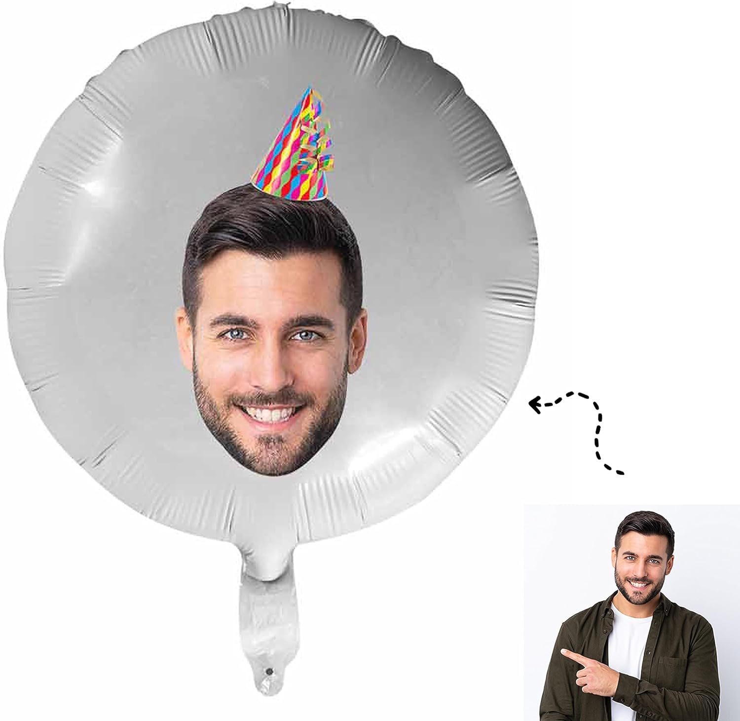 Amazon.com: Personalized Balloon With Face Custom Balloon With Photo ...