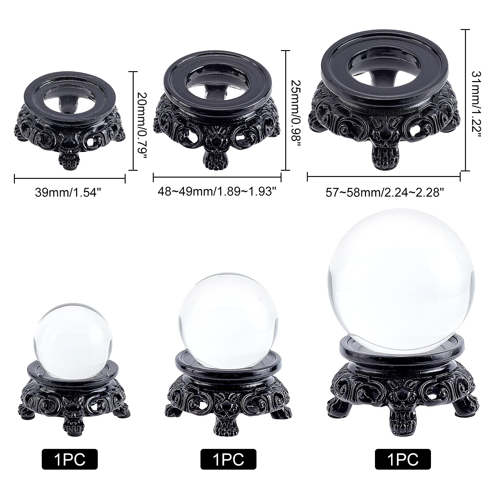 Resin Gazing Ball Pedestal Stands