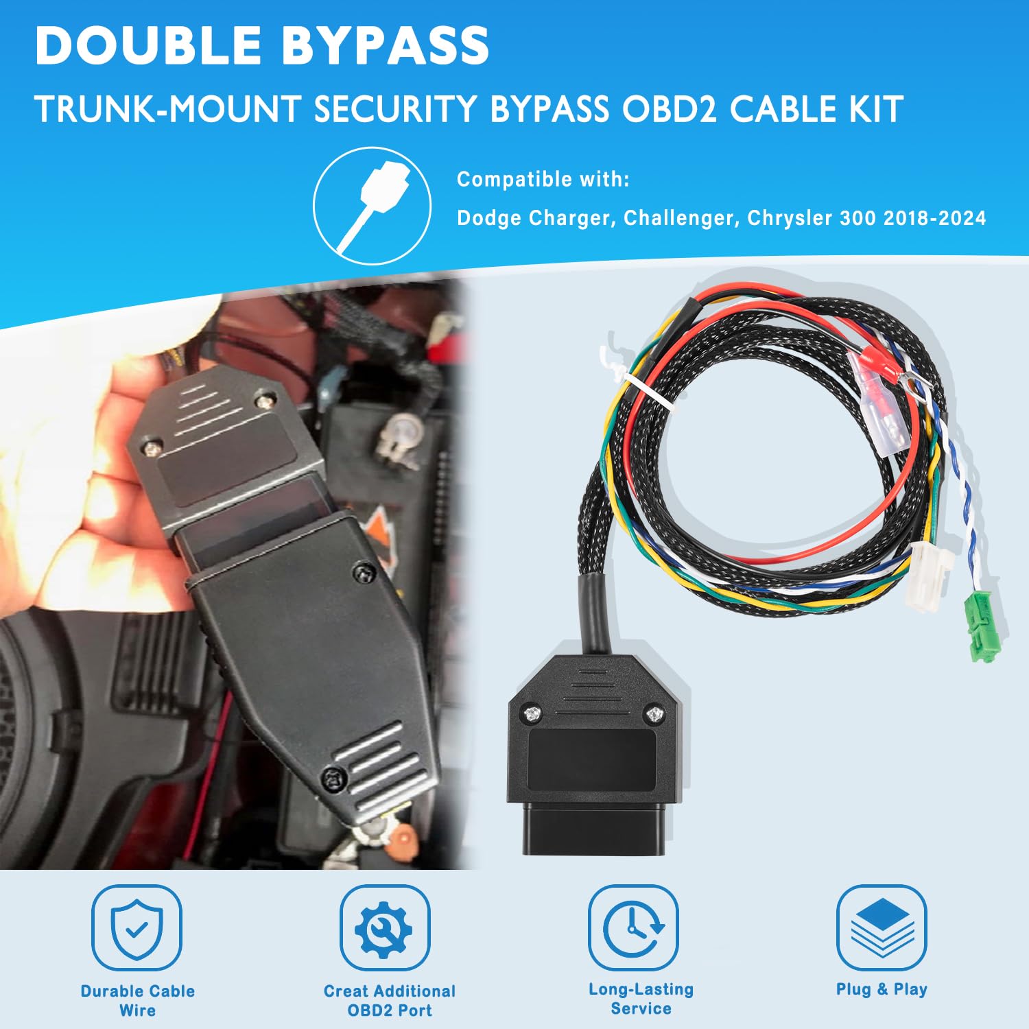 Snapklik.com : Double Bypass Trunk-Mount Security Bypass Cable Kit ...
