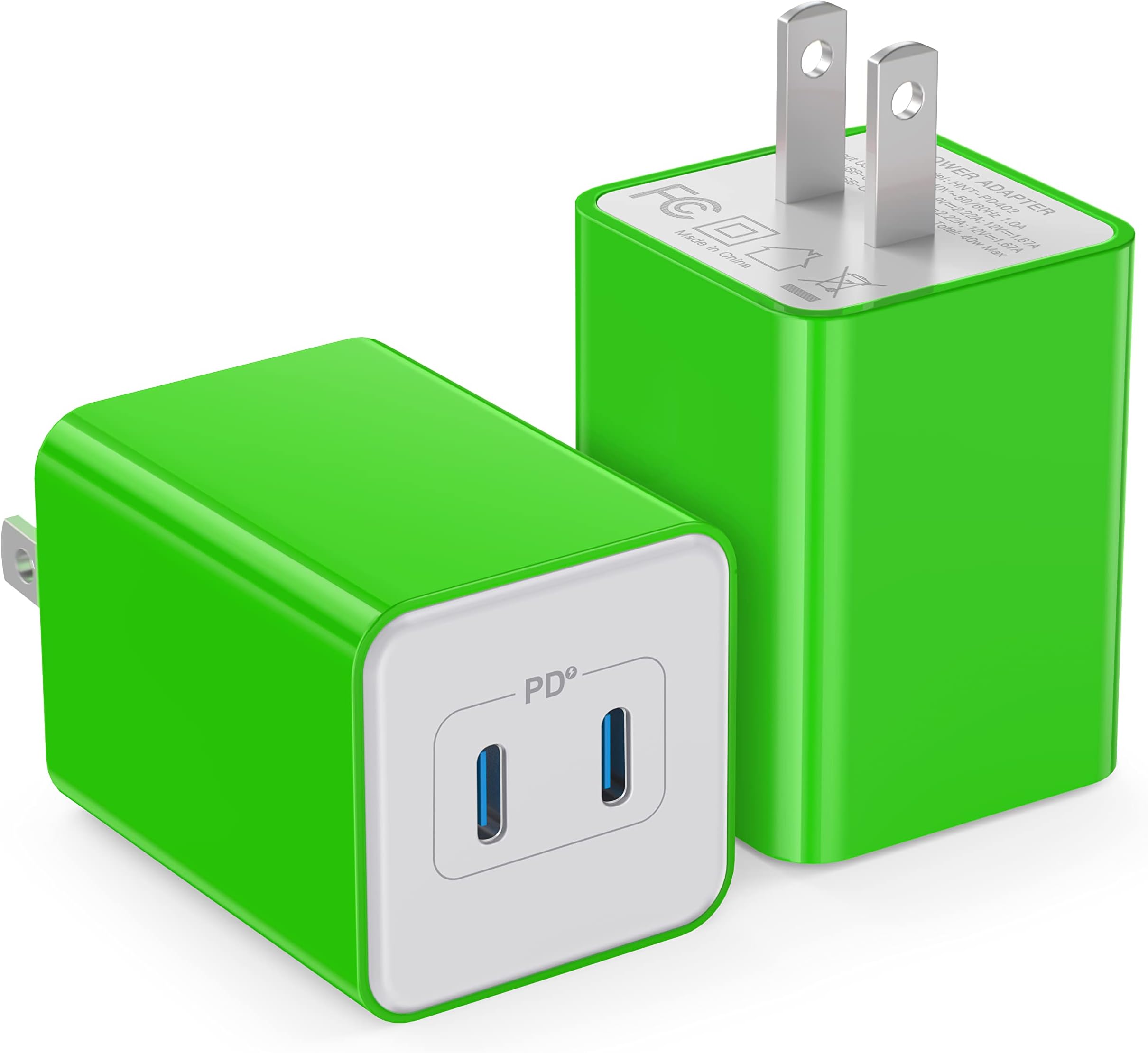 Amazon.com: 2Pack 40W Type C Charger, Dual Port USB C Wall Plug 40W PD3 ...