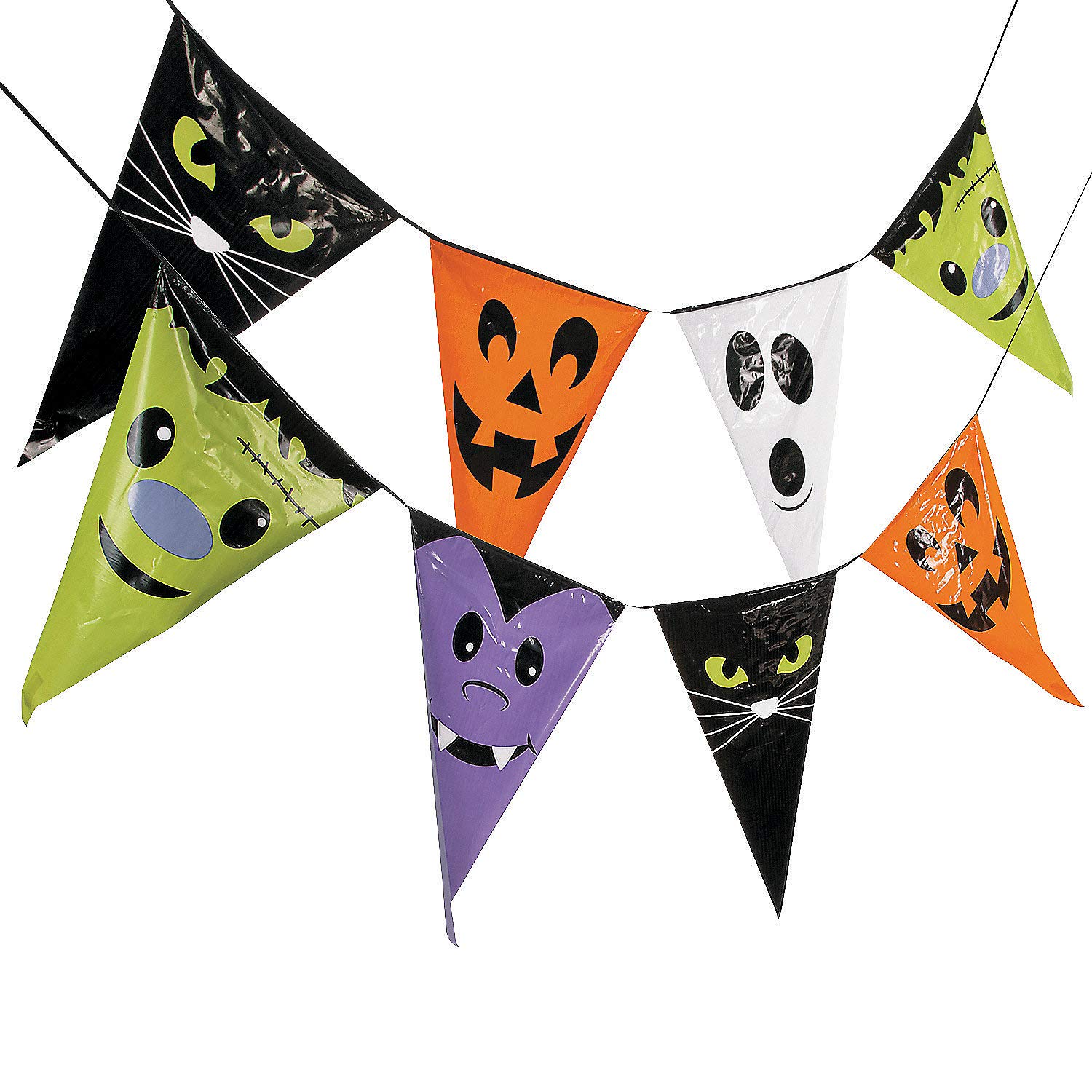 Amazon.com: Halloween Character Pennant Banner - 24 Ft long - Hanging ...