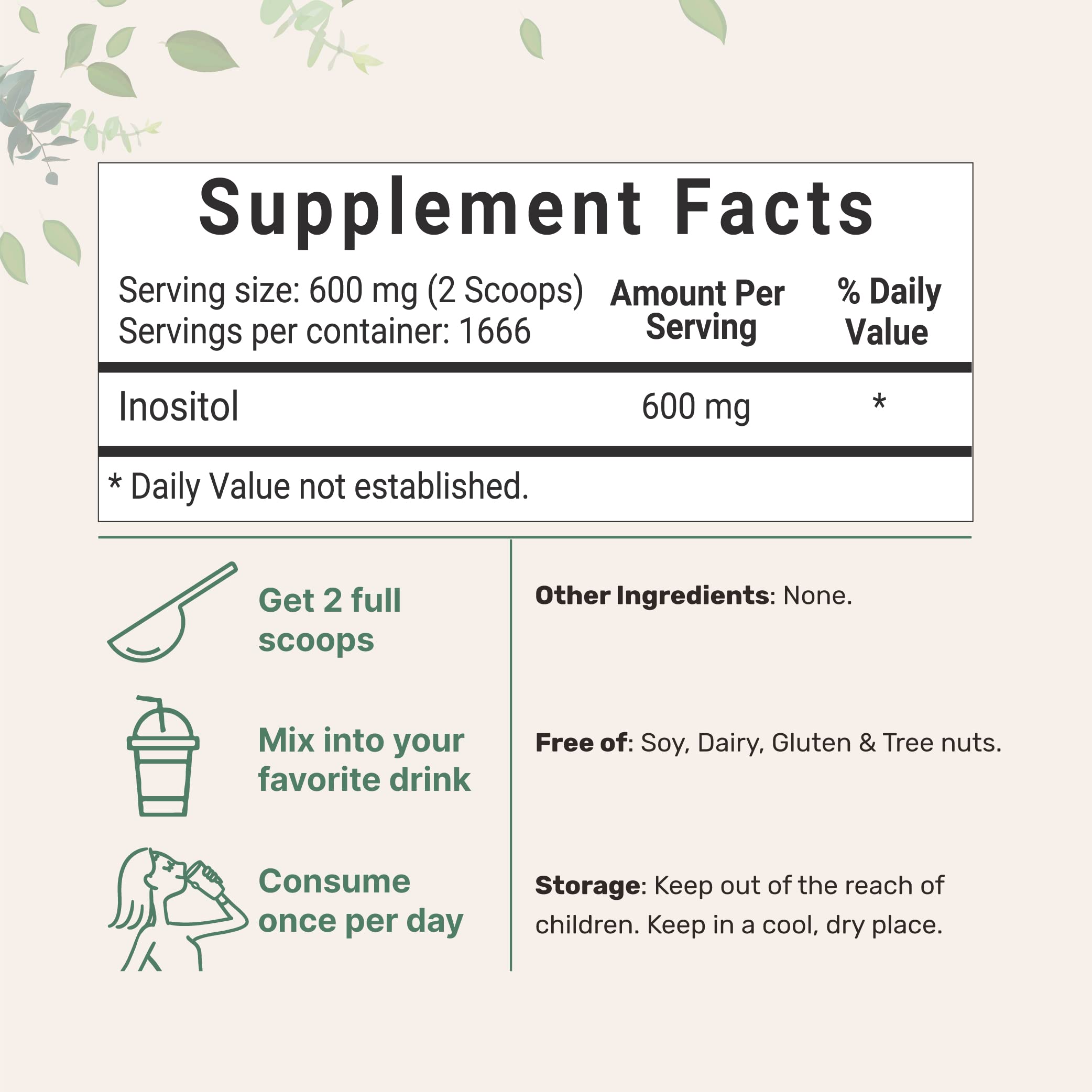 Polvo de inositol puro, polvo...B01DPW5E46 | Encarguelo.com