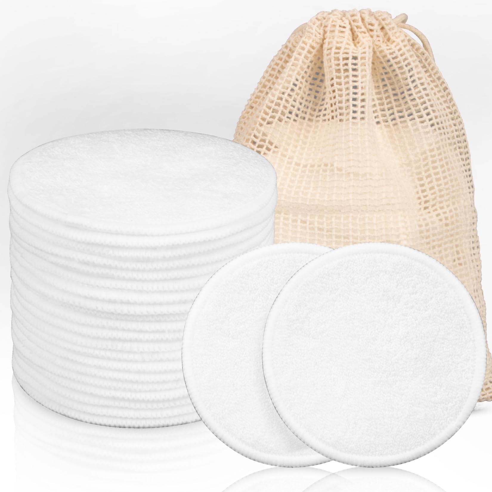 Amazon.com: Round Reusable Cotton Rounds 15PCS with a Mesh Washable ...