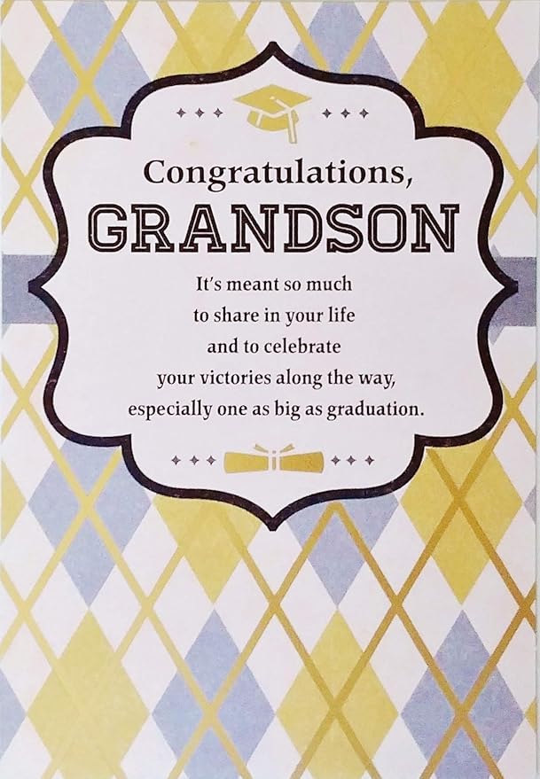 Amazon.com : Congratulations Grandson Graduation Greeting Card ...