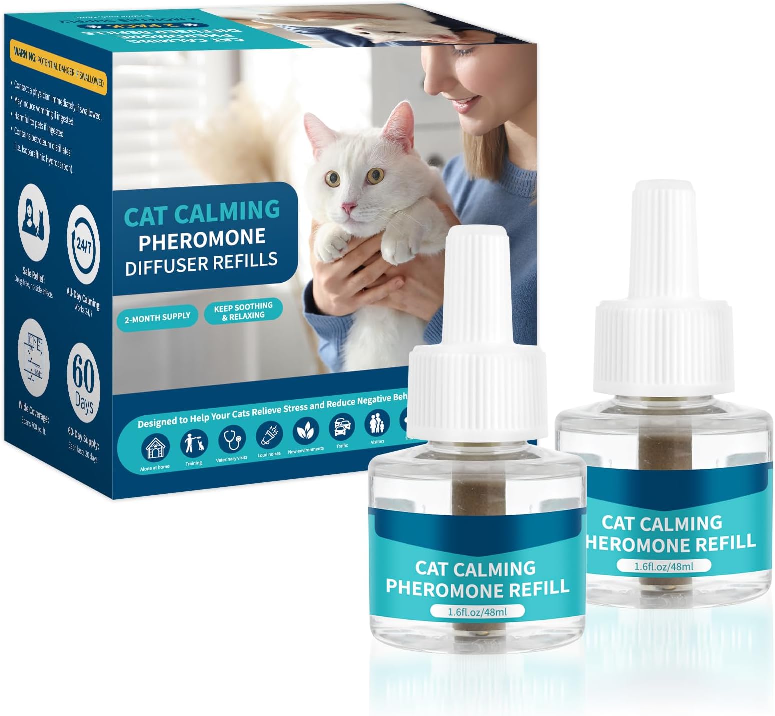 Amazon.com : Cat Calming Diffuser, 2 in 1 Cat Calming Starter Kit ...