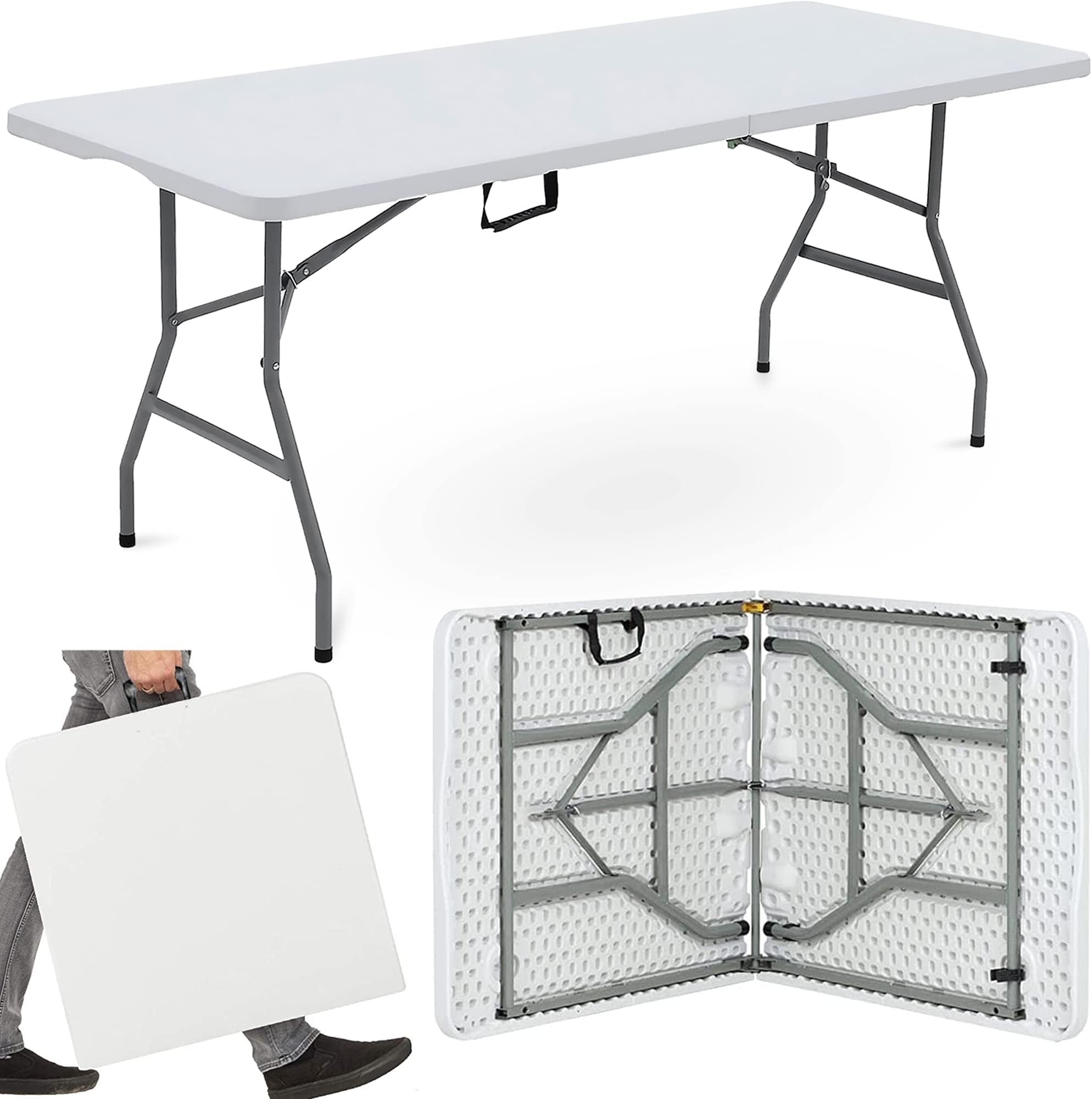 Denny Shop 4ft, 5ft & 6ft Camping Catering Heavy Duty Portable Folding ...