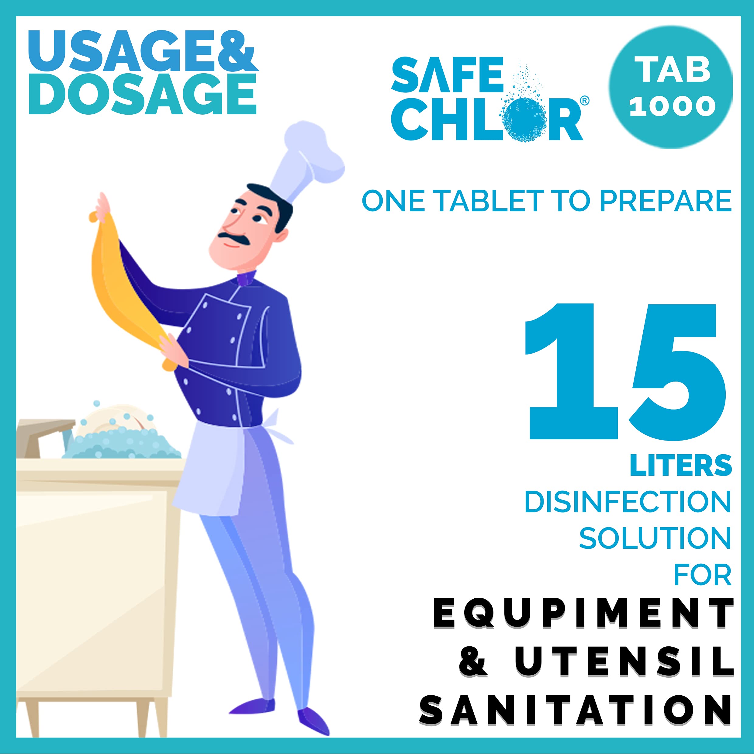 Buy Safe Chlor Tab 1000 | Chlorine Tablets for Water Tank of 1000 ...