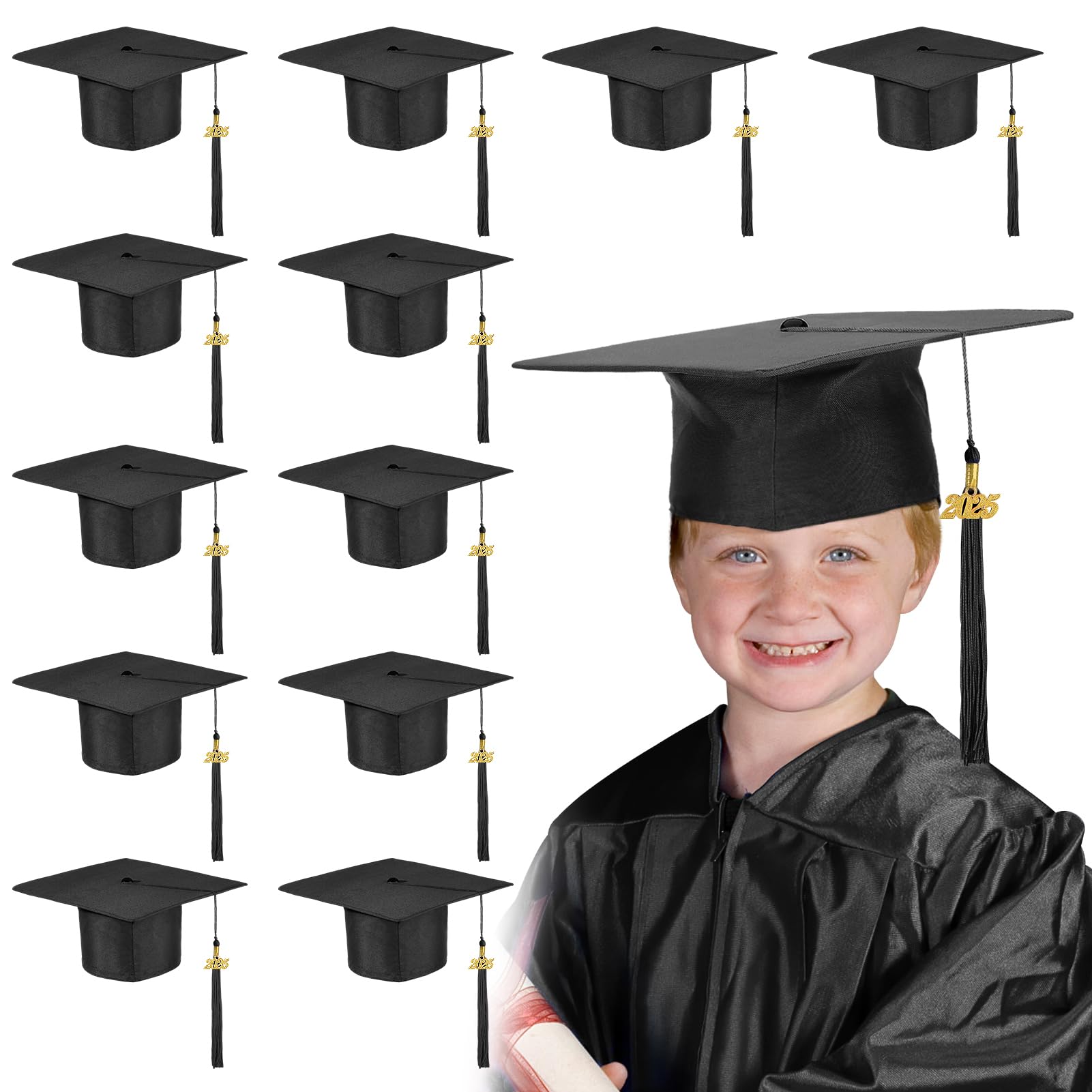 Snapklik.com : Bigmeta 12 Pcs 2025 Preschool Kindergarten Graduation Caps - Adjustable Child ...