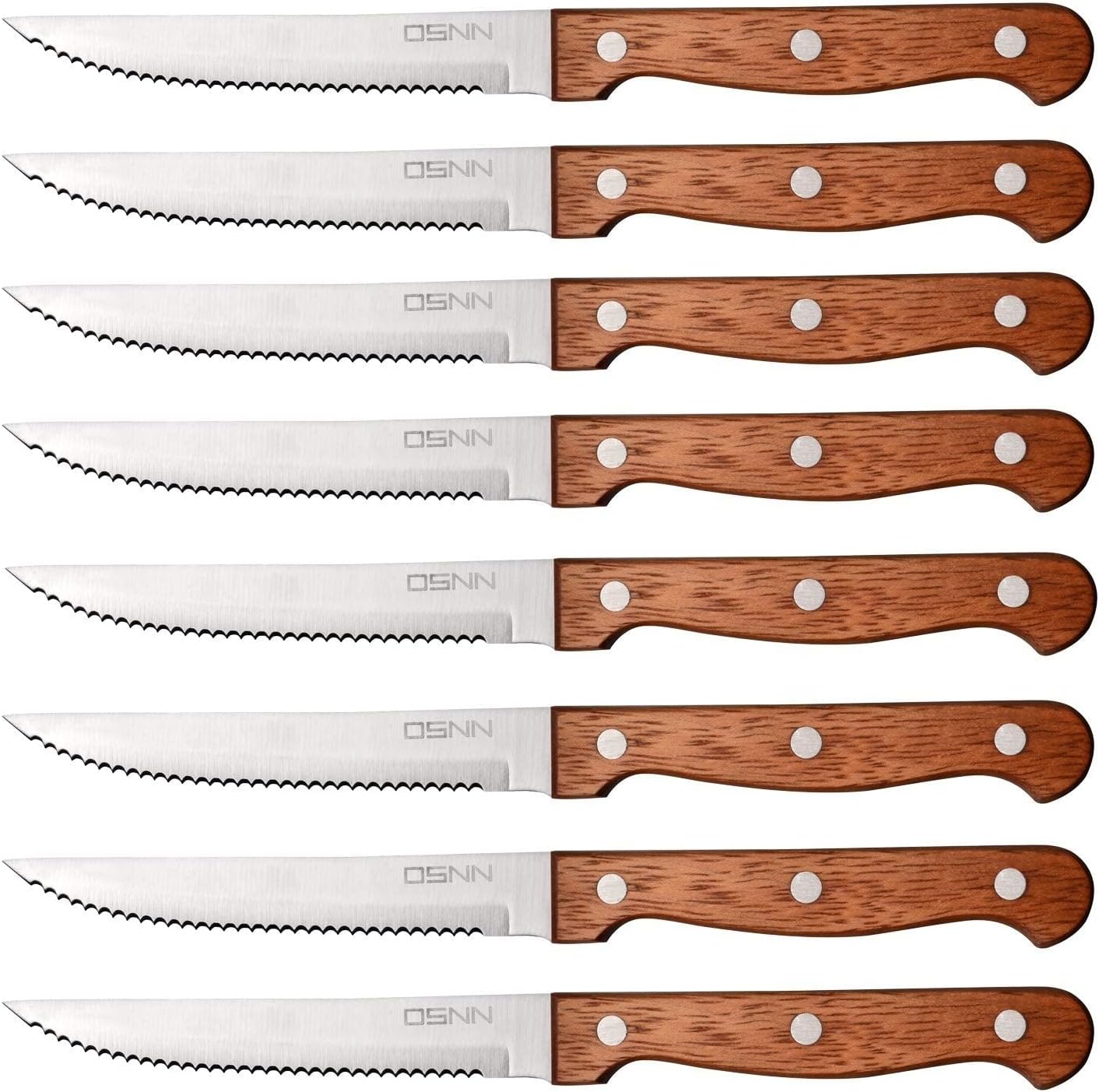 Amazon.com: Steak Knives Wood Handle - Steak Knives Set of 8 Built ...