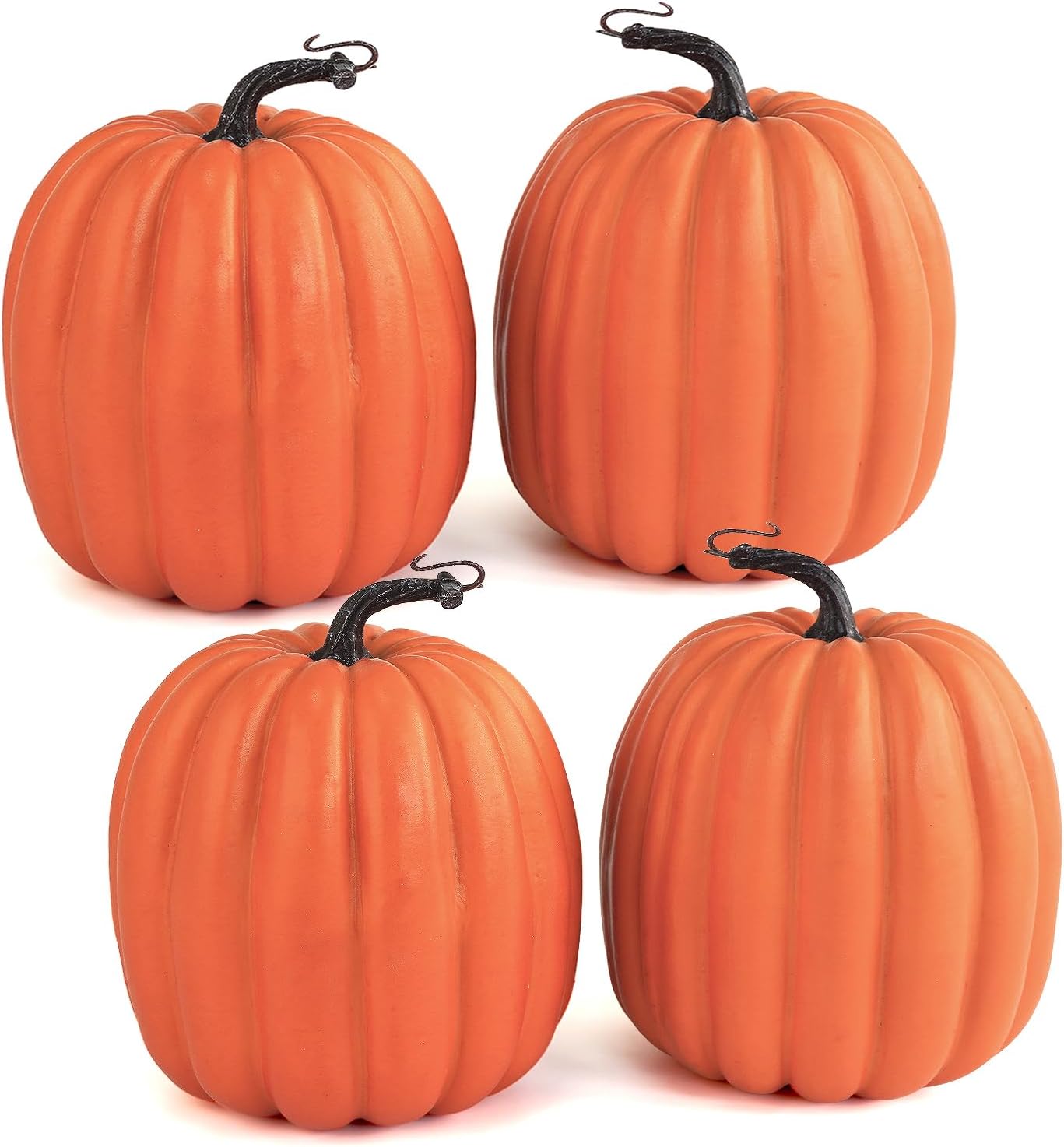 Amazon.com: Artmag 6 Inch Large Artificial Pumpkins, 4PCS Big Orange ...
