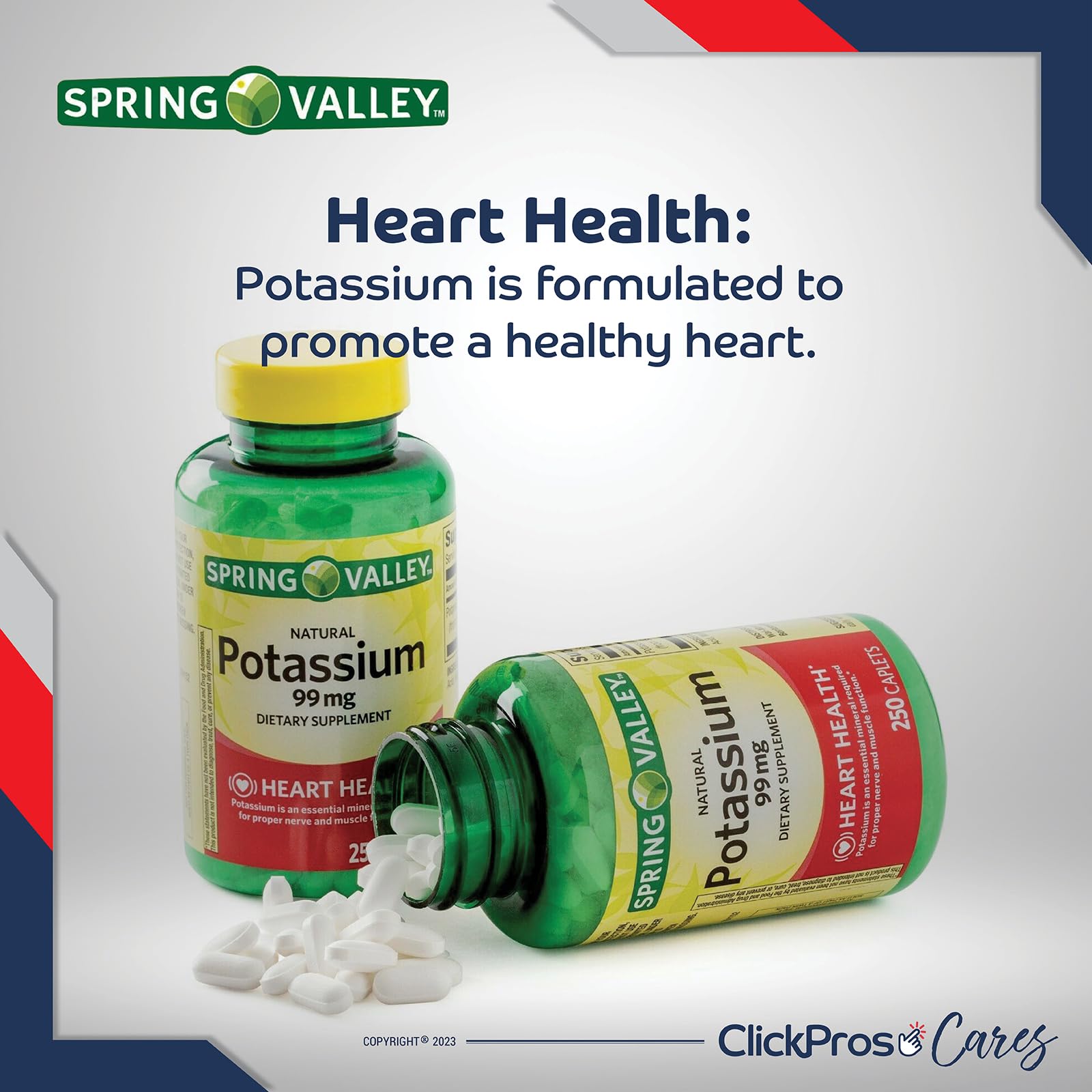 Snapklik.com : Spring Valley Potassium Heart Health Dietary Supplement ...