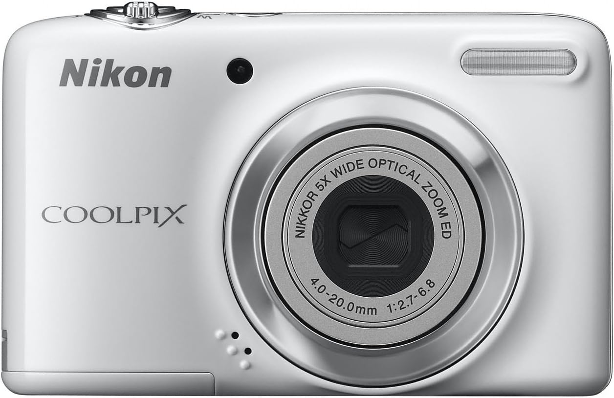 Nikon Coolpix L25 Digital Camera - White (10.1MP, 5x Optical Zoom) 3 ...