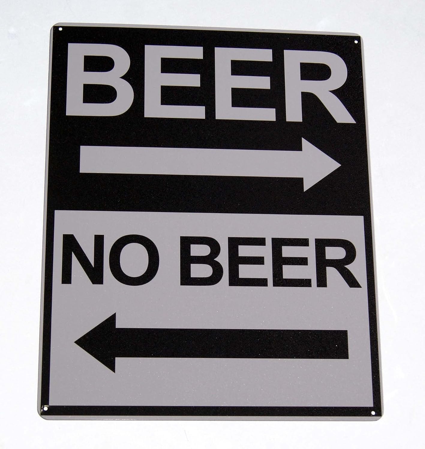 Amazon.com: Beer, No Beer Novelty Funny Tin Sign for Bar, Man Cave ...
