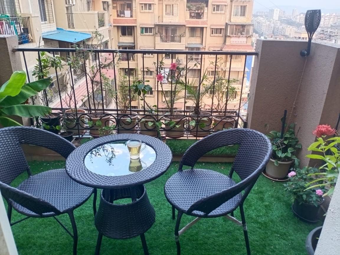 Nilkamal Breeze 2 Seater Balcony Sofa set with Round Center Table with ...
