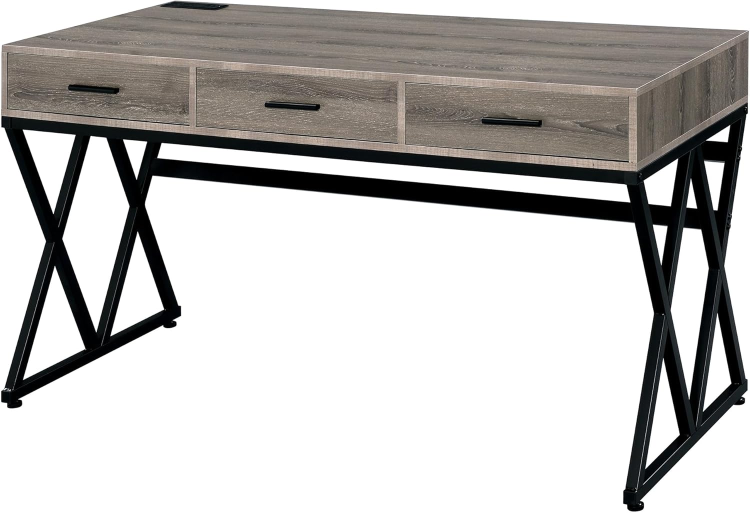 Amazon.com: 24/7 Shop at Home Lark Industrial 3 Drawers Metal Writing ...