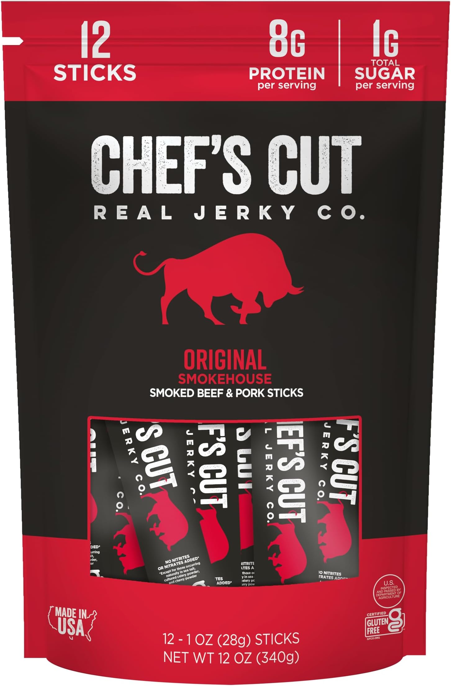 Amazon.com: Hickory Farms Beef Sticks 3-Pack | High-protein snack ...