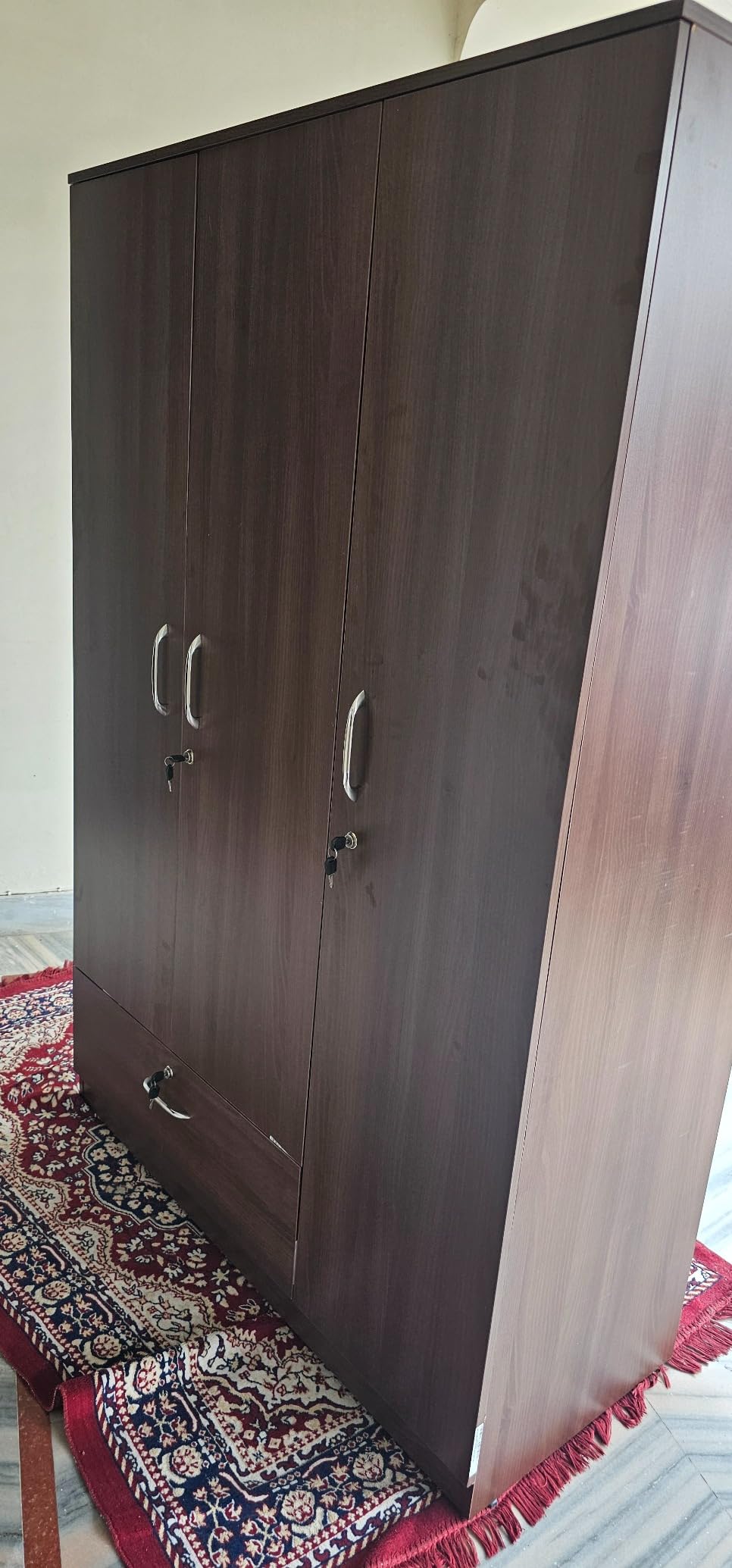 GODREJ INTERIO Wardrobe EWA 3-Door Engineered Wood Wardrobe for Clothes ...
