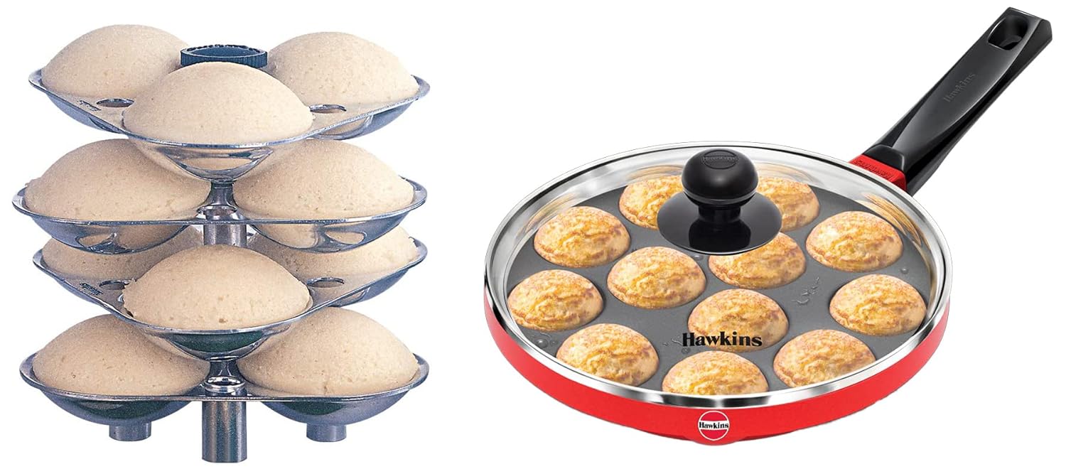 Buy Hawkins Futura 22 cm Appe Pan, Non Stick Paniyaram Pan with Glass ...