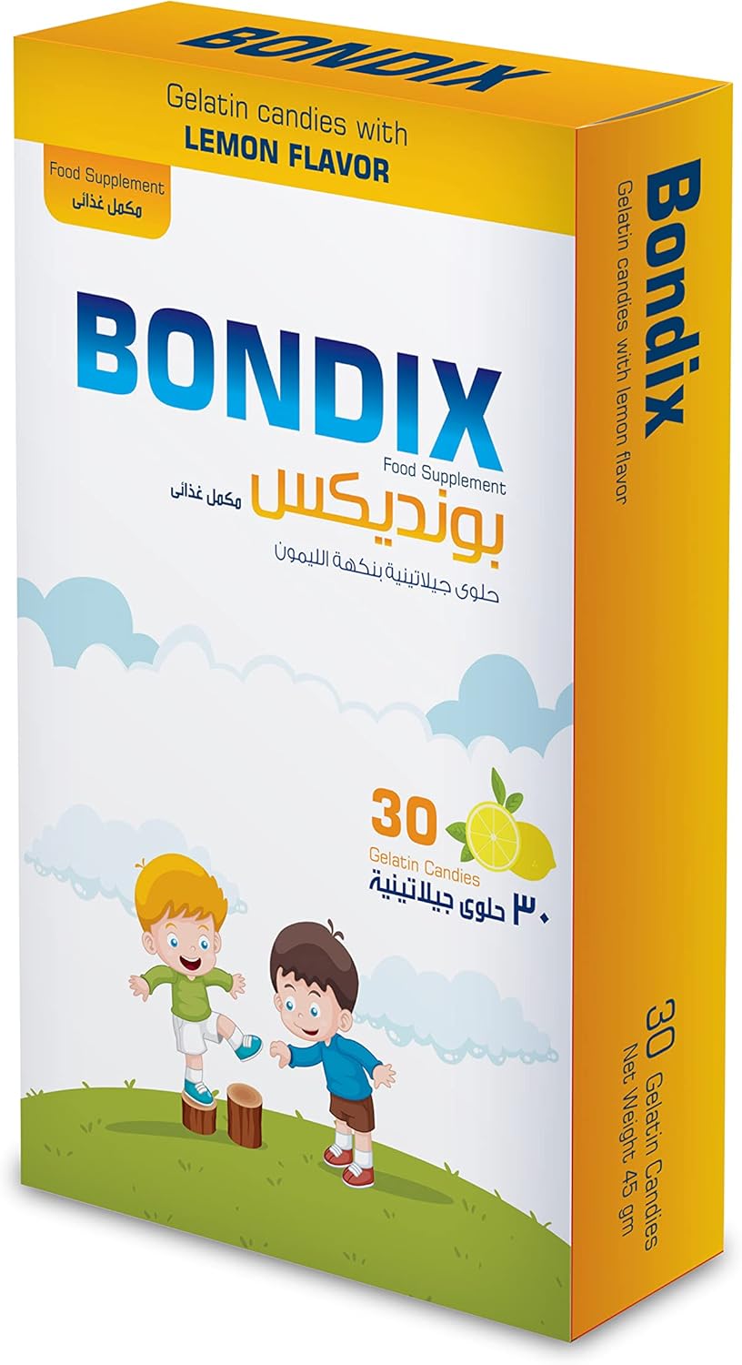 SuLinda Bondix 30, Collagen, Vitamin D and K, Lemon Flavor, 30 Chewable ...