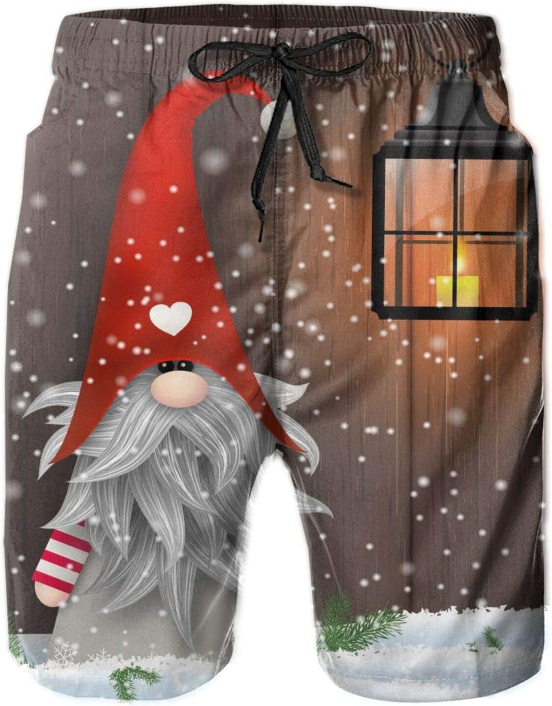Amazon.com: Christmas Folklore Elves Cute Gnome Swim Trunks Beach Board ...