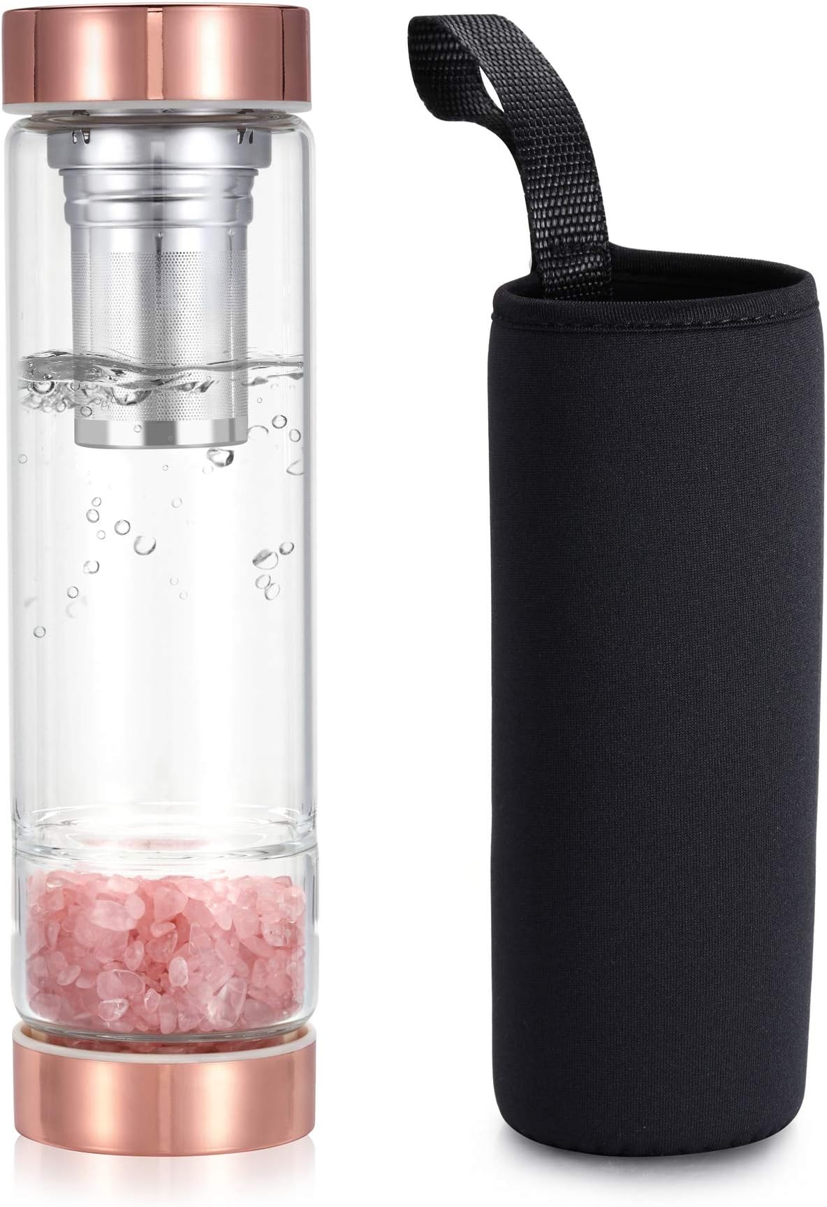Amazon.com: The Brave Soul Crystal Water Bottle, Slim Crystal Water ...
