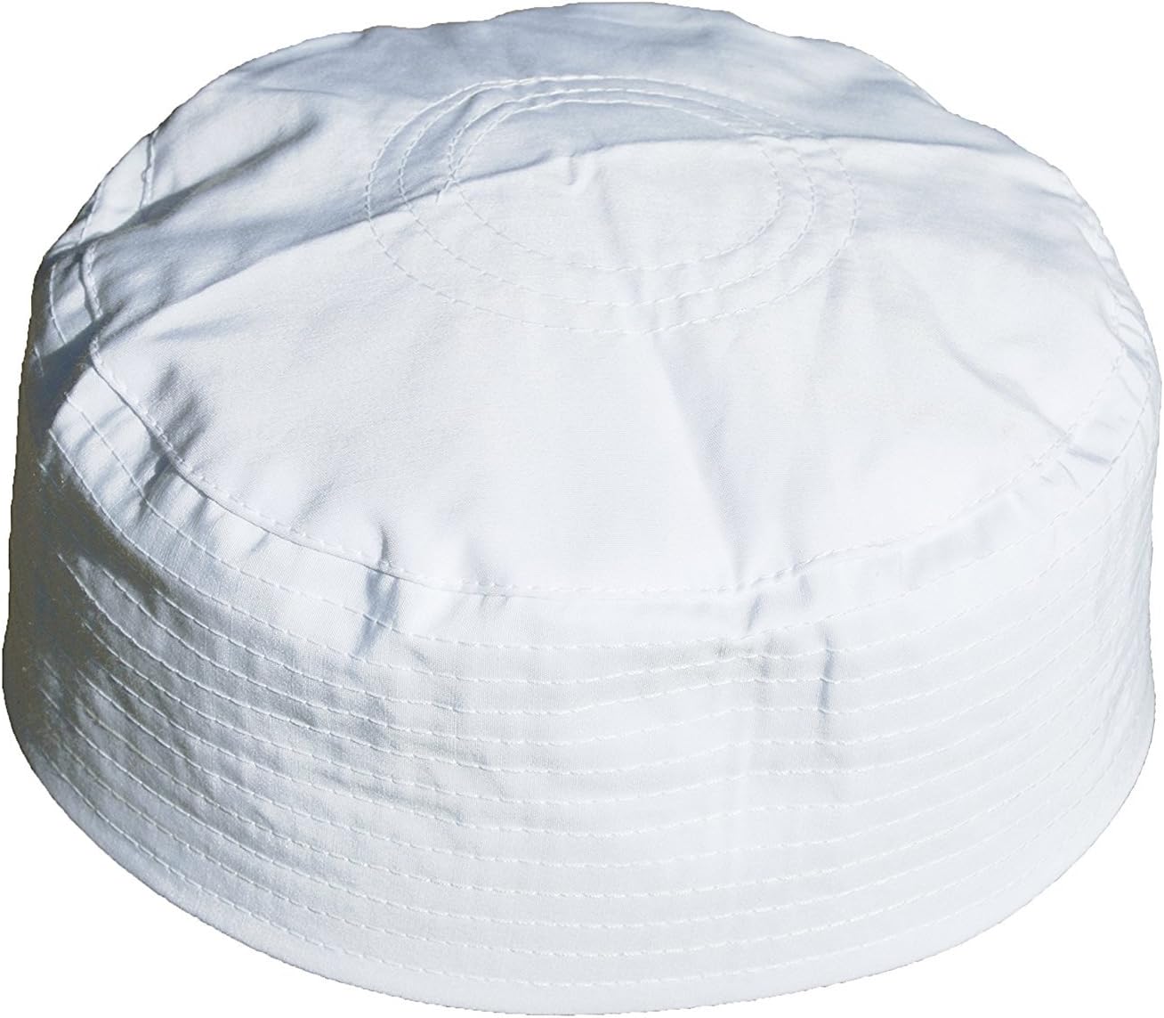 TheKufi White Flat Top Men & Kids Simple Stitch Design Cloth Muslim ...