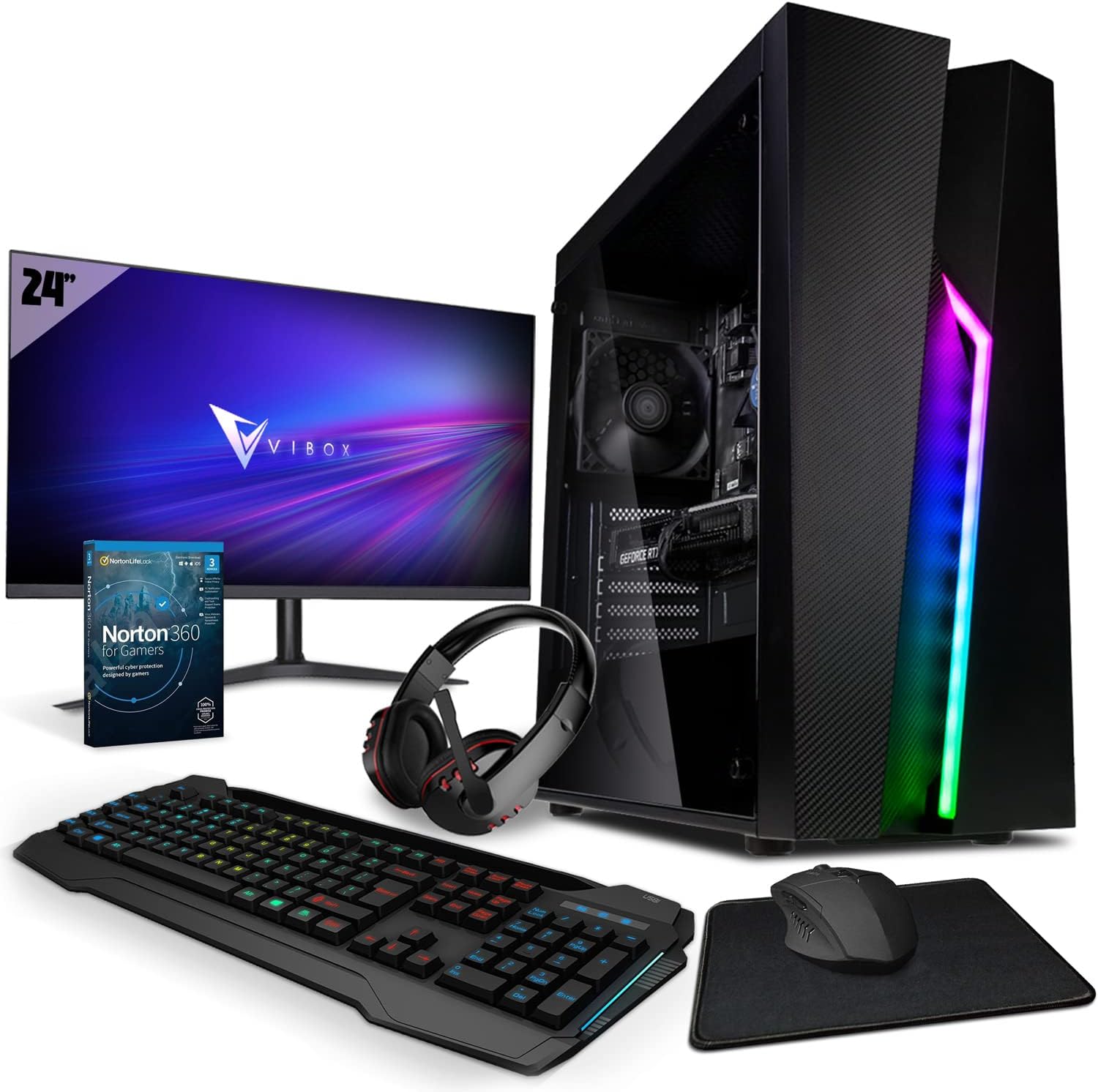 Vibox II-18 Gaming PC - 24" Monitor Bundle - Six Core Intel i5 10400F ...