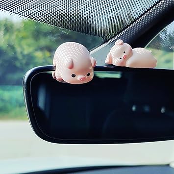 Amazon.com: Cute Animal Rear View Mirror Accessories, Car Center Screen ...