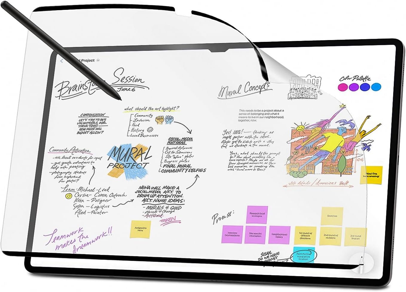 Amazon.com: Healing Shield Reusable Paper Texture Screen Protector for ...