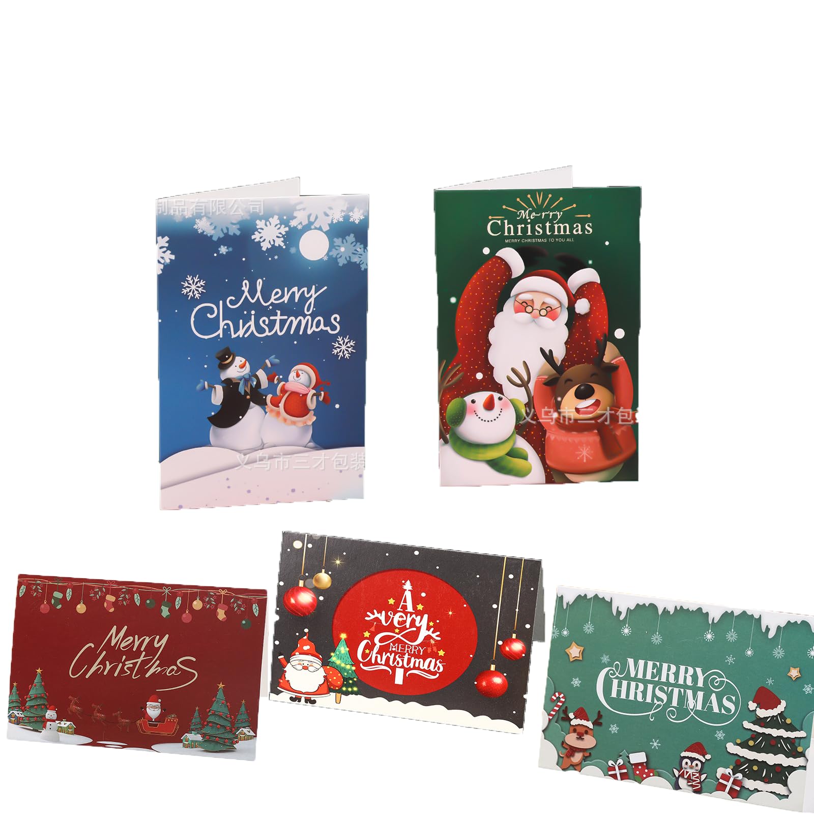 50pcs Christmas Cards, 5 Different Christmas-Themed Cards, Perfect for ...