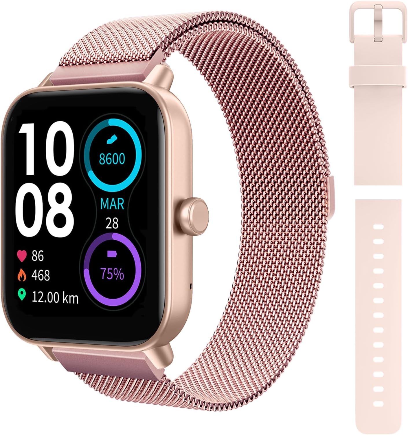 Smart Watch for Women Men, with Bluetooth Calling Alexa Built-in, 1.8 ...