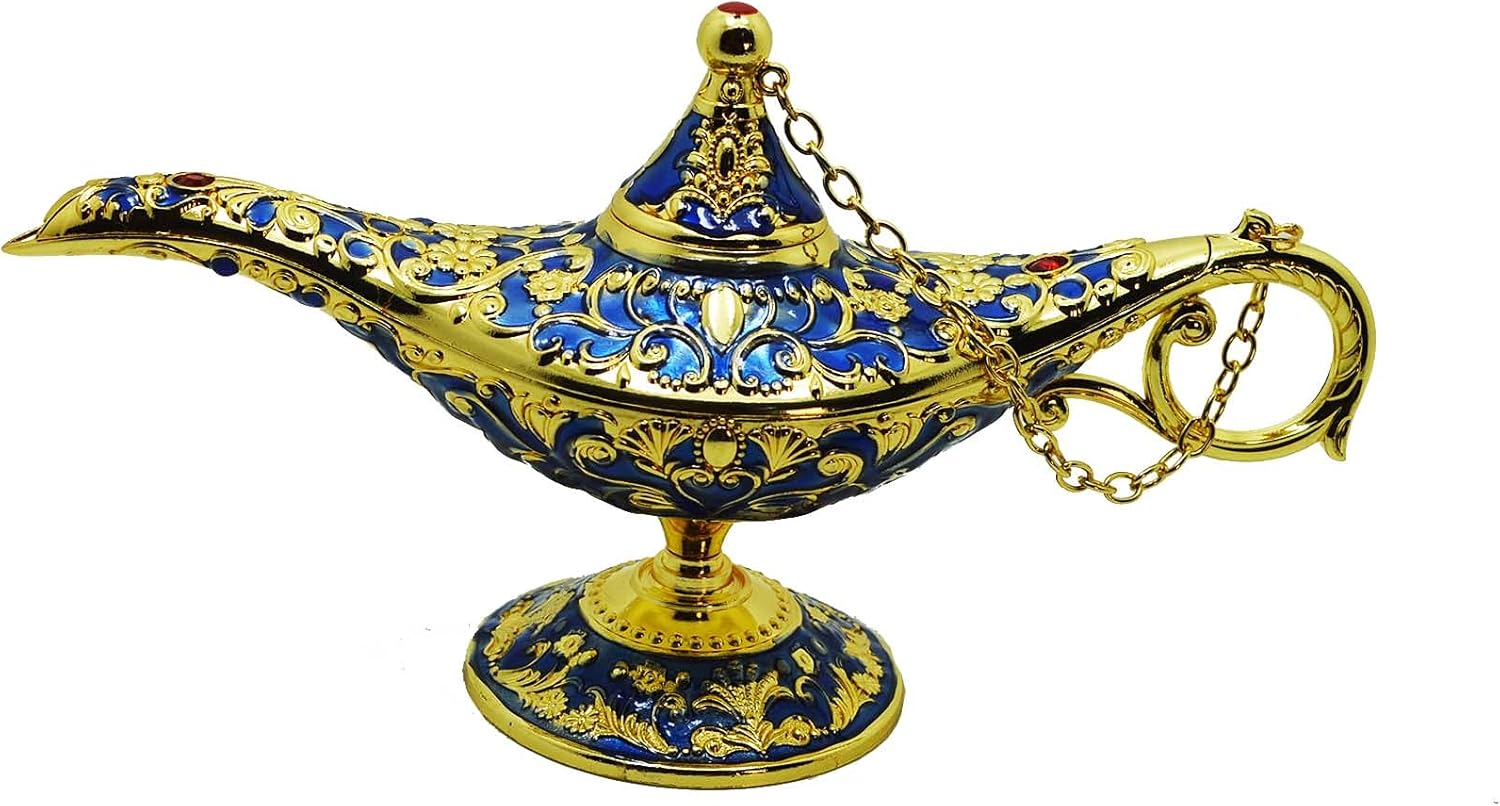 Aladdin’s Magic Lamp, Zinc Alloy 21x11x7cm LWH Home Decoration Aladdin ...