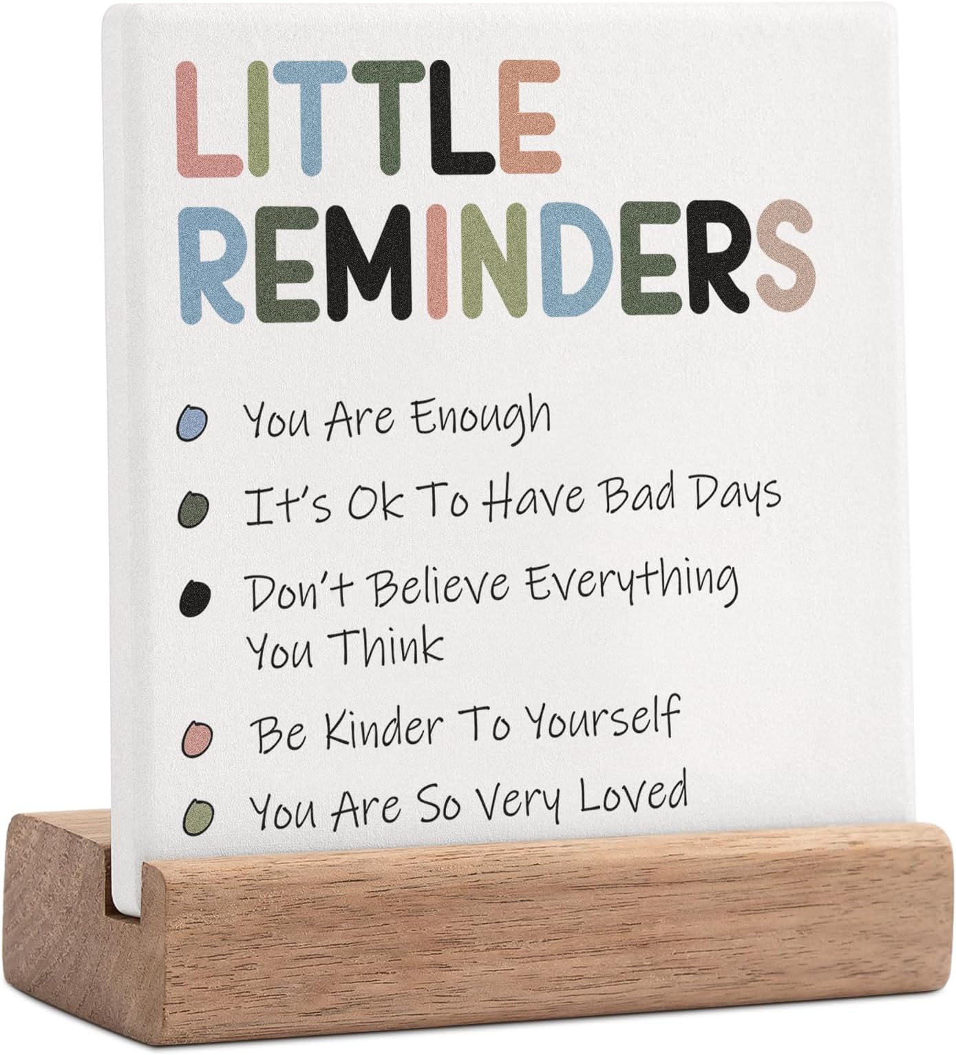 Amazon.com: Little Reminders You Are Enough Desk Decor - Mental Health ...