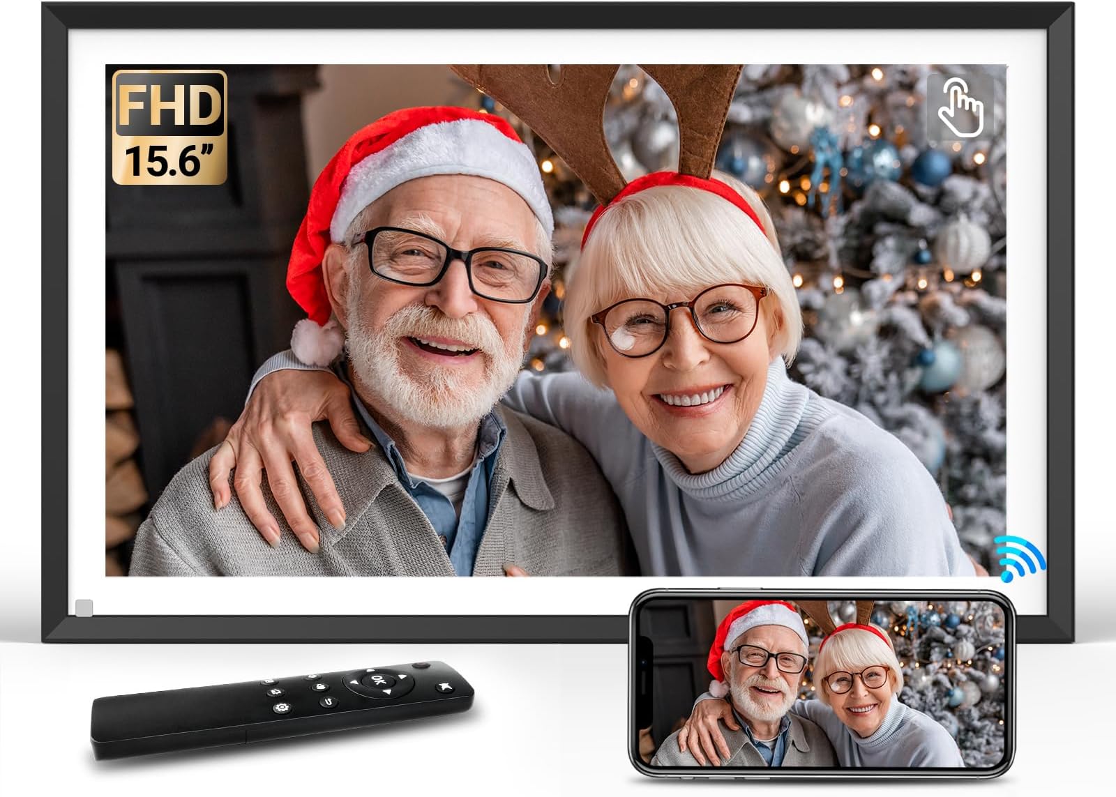 Amazon.com : Large Digital Picture Frame 15.6 Inch 64GB Digital Photo ...