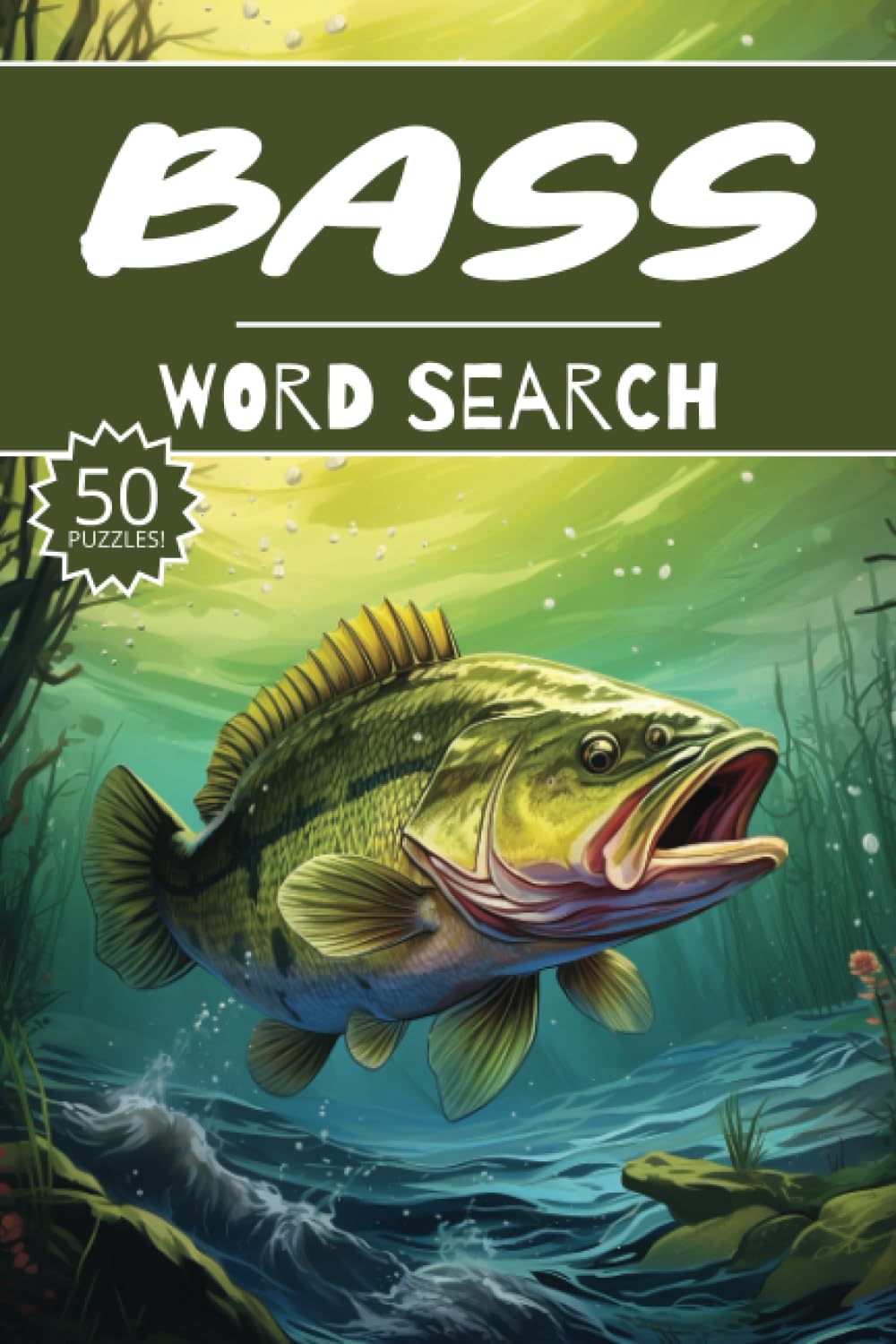 Bass Word Search: 50 Fishing Puzzles, Word Find, Vocabulary Activity ...