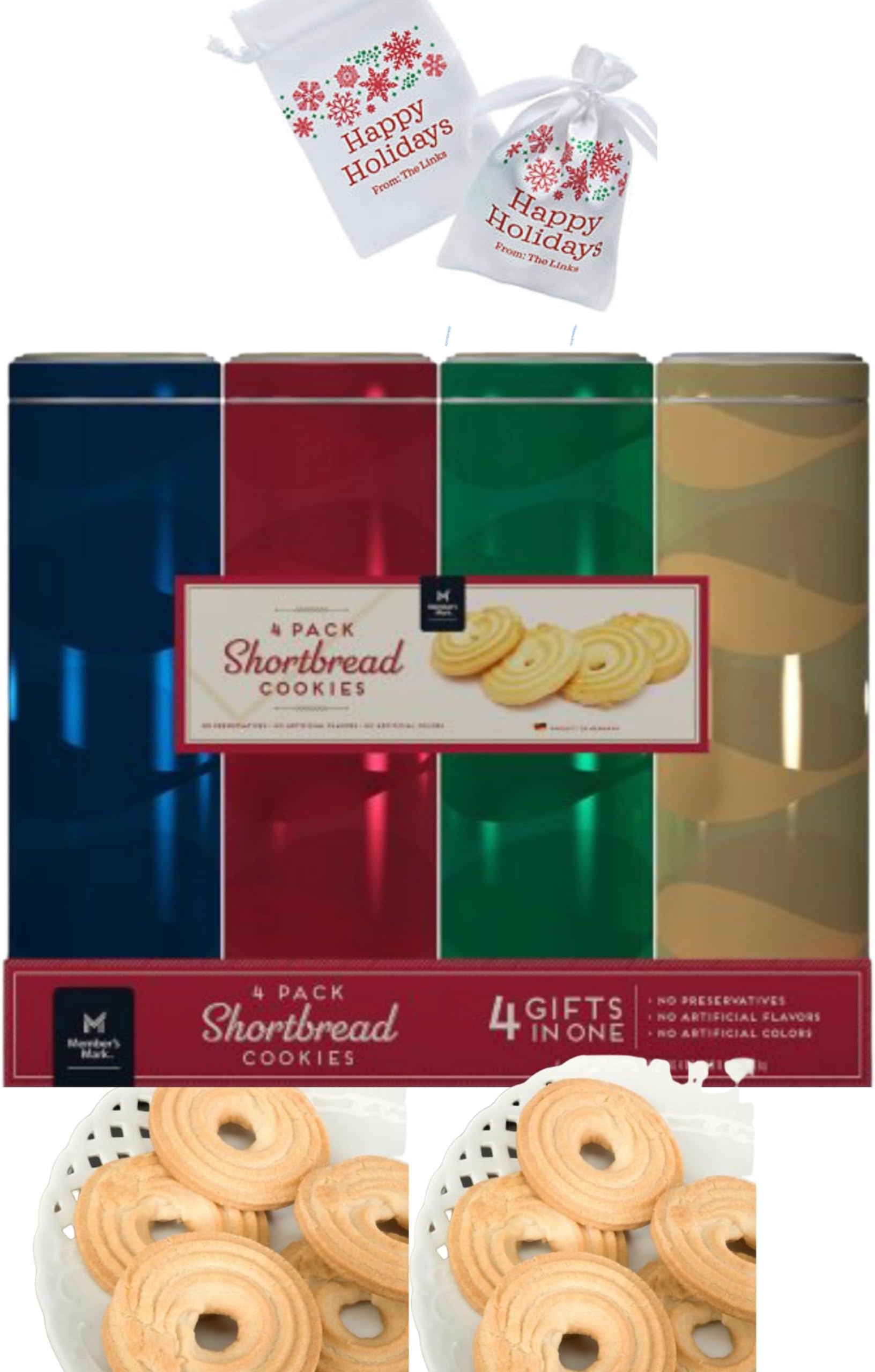 Amazon.com: Member's Mark Shortbread Cookies Tins, 56.4 Ounce : Grocery ...