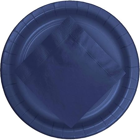 Amazon.com: Creative Converting Navy Blue Paper Plates, 72 ct : Health ...